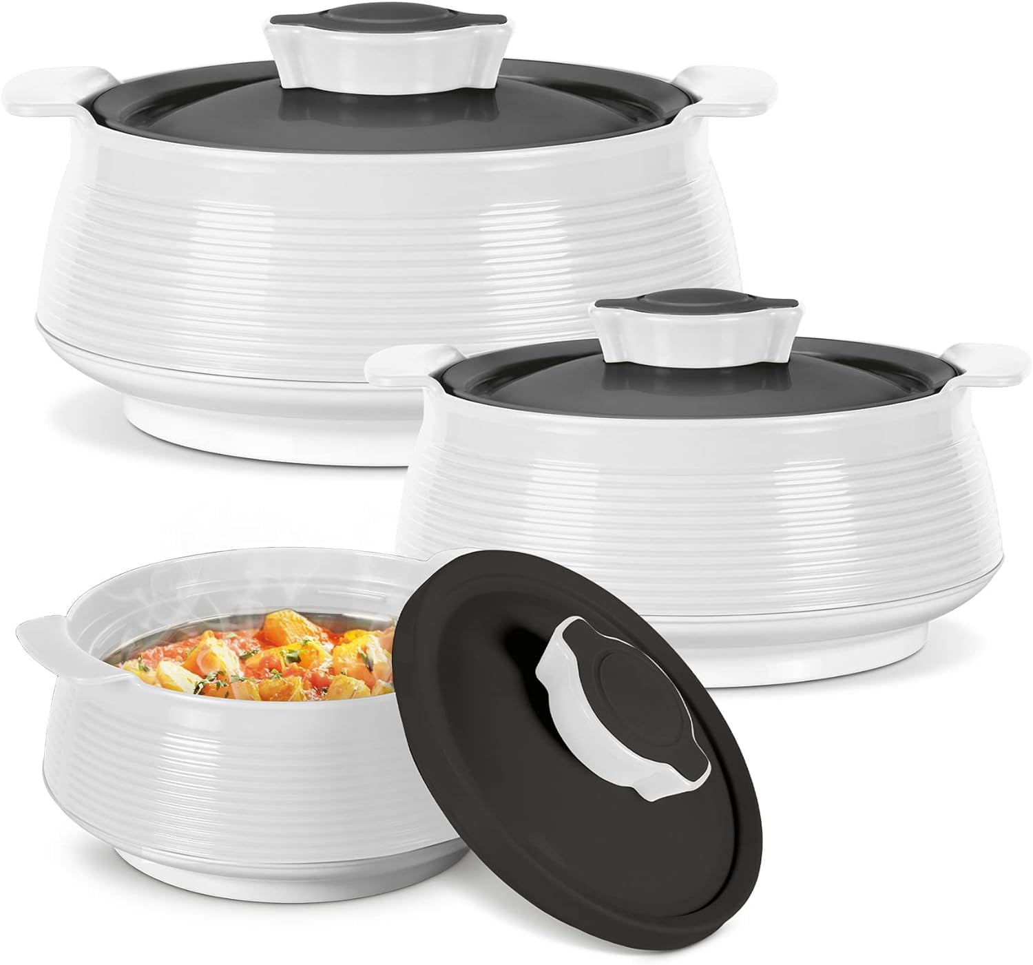 Milton Casserole for Hot Food, Double Walled Insulated Inner Stainless ...