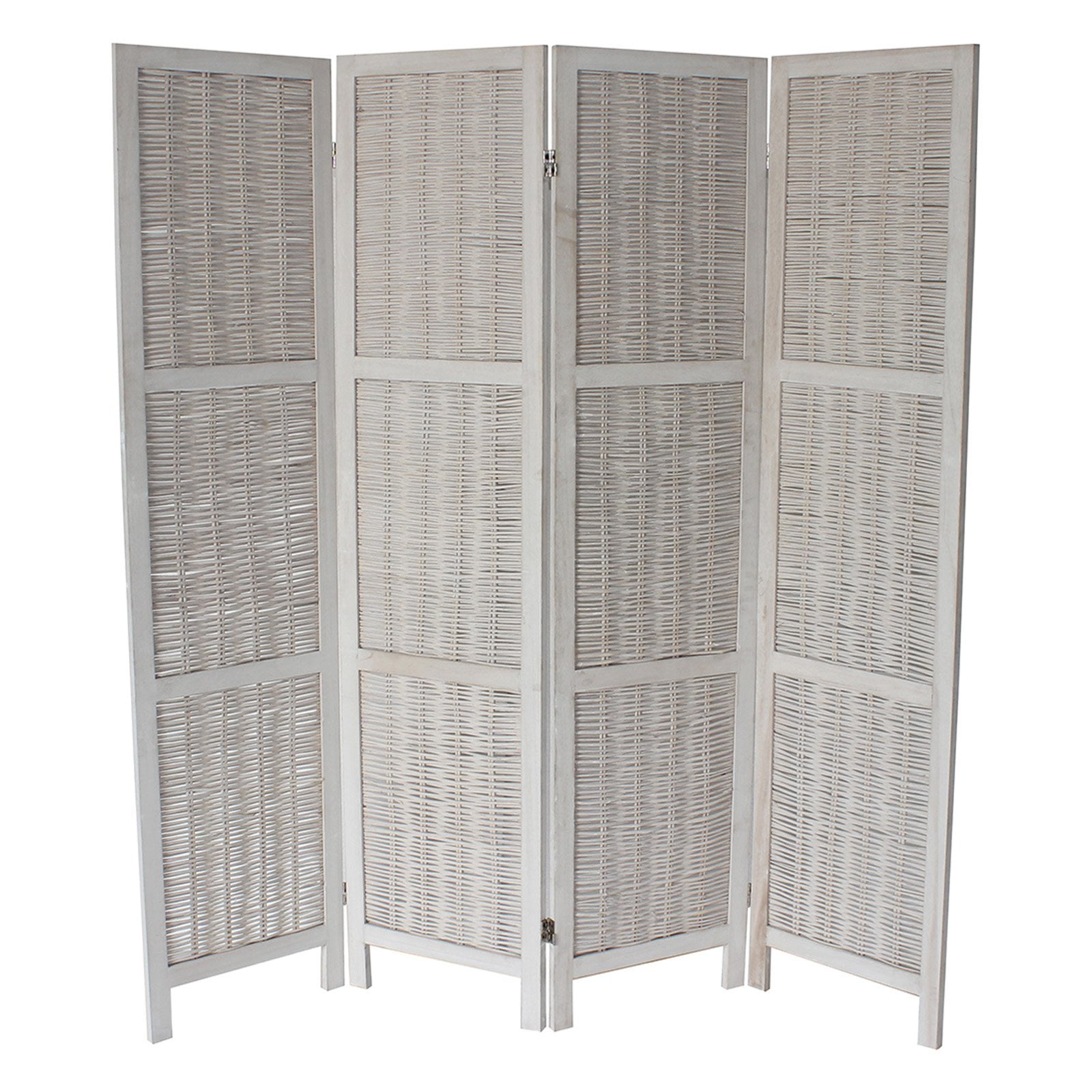 Milton Green Stars Blake 4-Panel Room Divider, White - Walmart.com