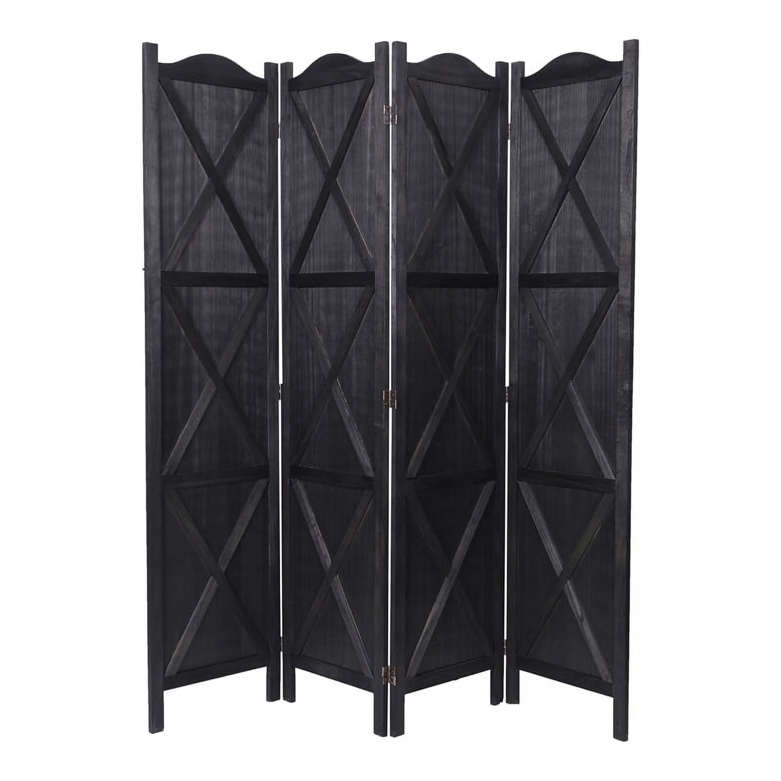 Milton Greens Stars Inc 4-Panel Farmhouse Wood Arch Room Divider in ...