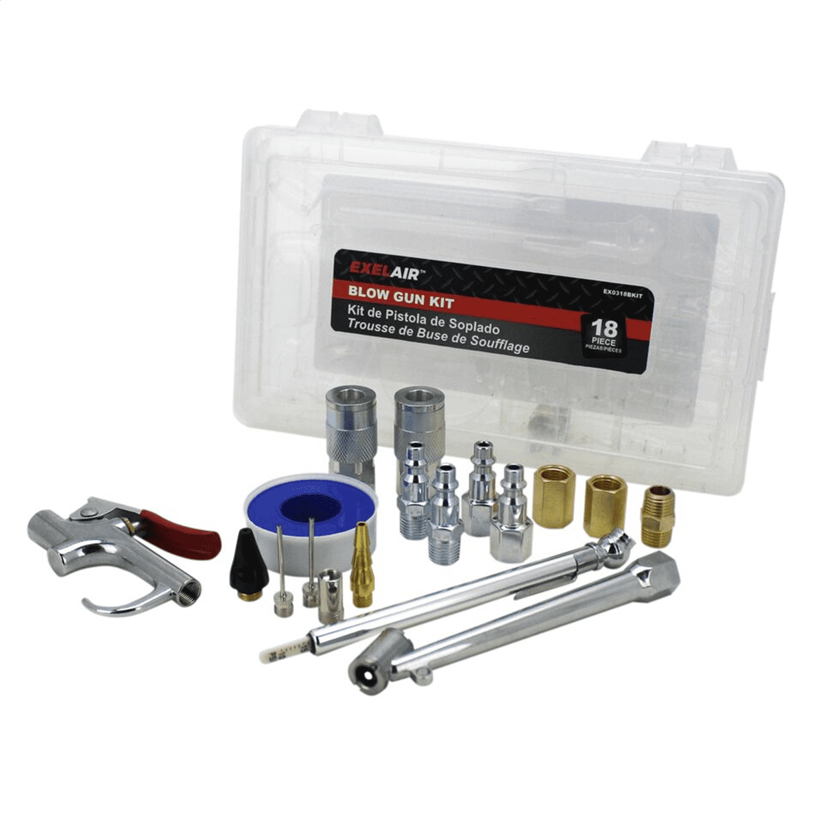 Milton Industries 18 Piece Blow Gun Kit - Walmart.com