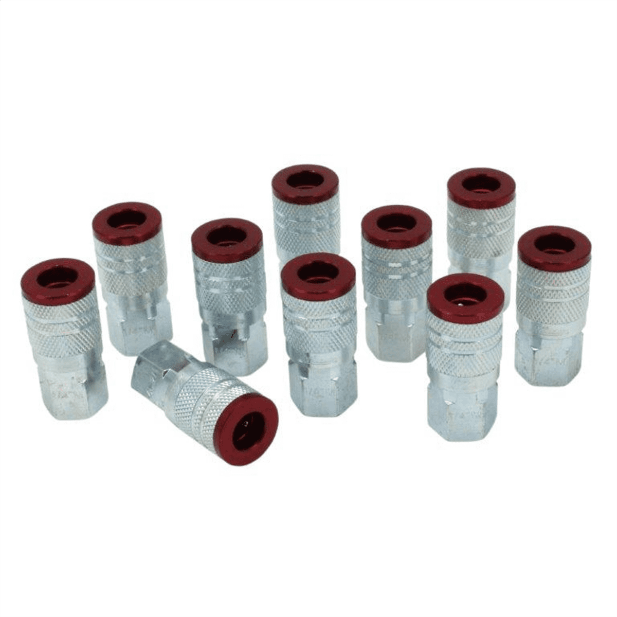Milton Industries ColorFit Couplers, M-style Red, 1/4" NPT Female ...