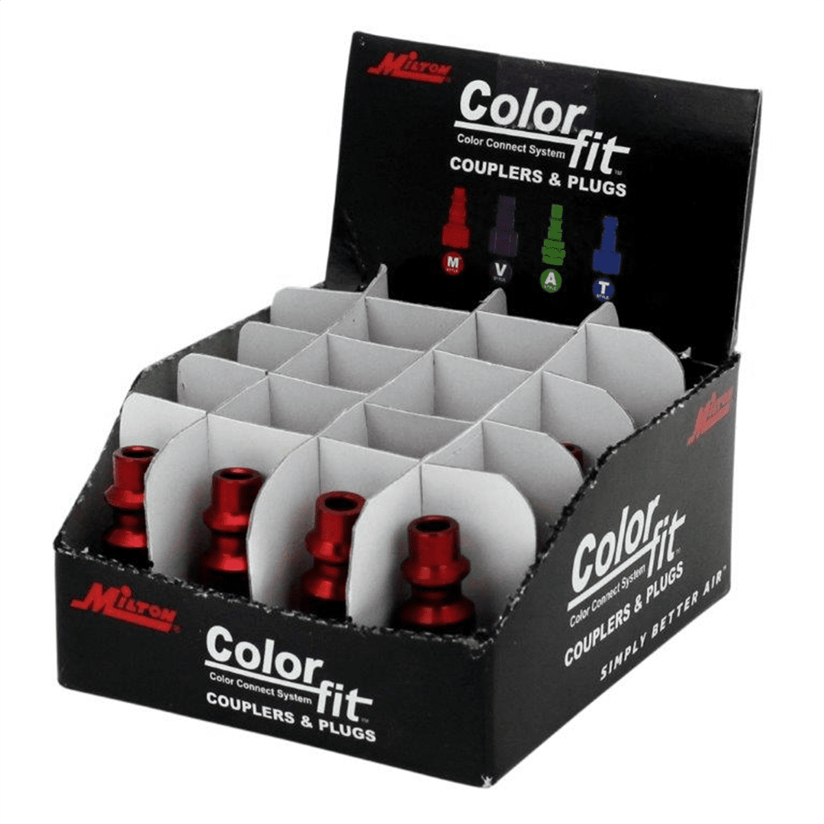 Milton Industries ColorFit Plugs, M-style Red, 1/4" FNPT - Walmart.com