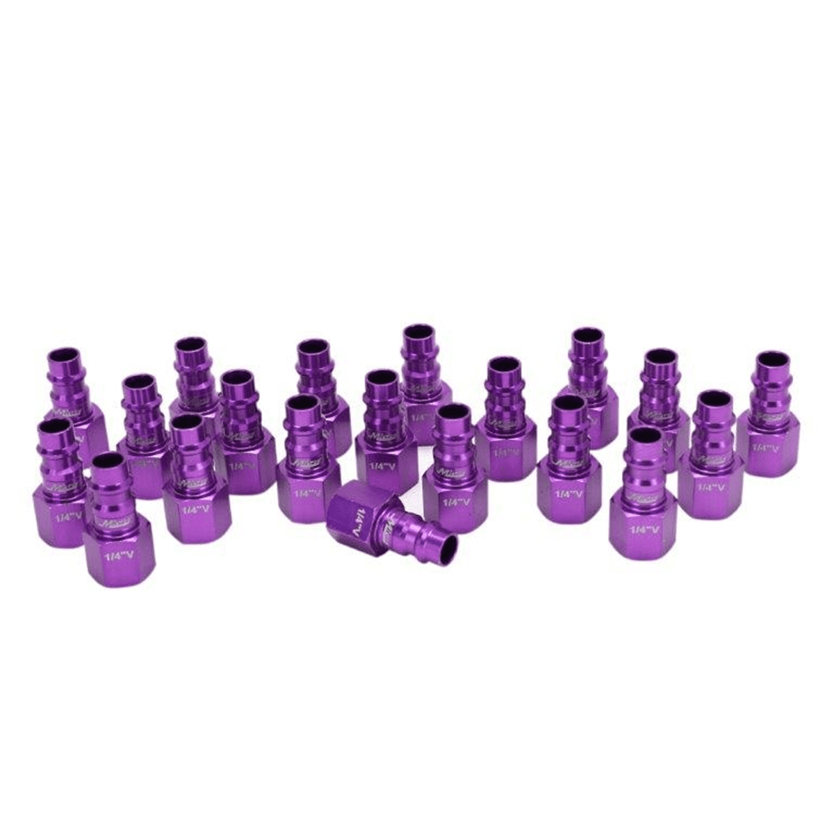 Milton Industries ColorFit HighFlowPRO Plugs, V-style Purple, 1/4" NPT ...