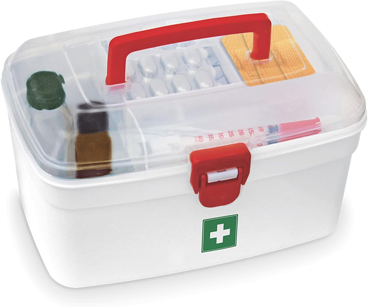 Milton Medical Box, White Plastic First Aid Kit, Ergonomic Handle ...