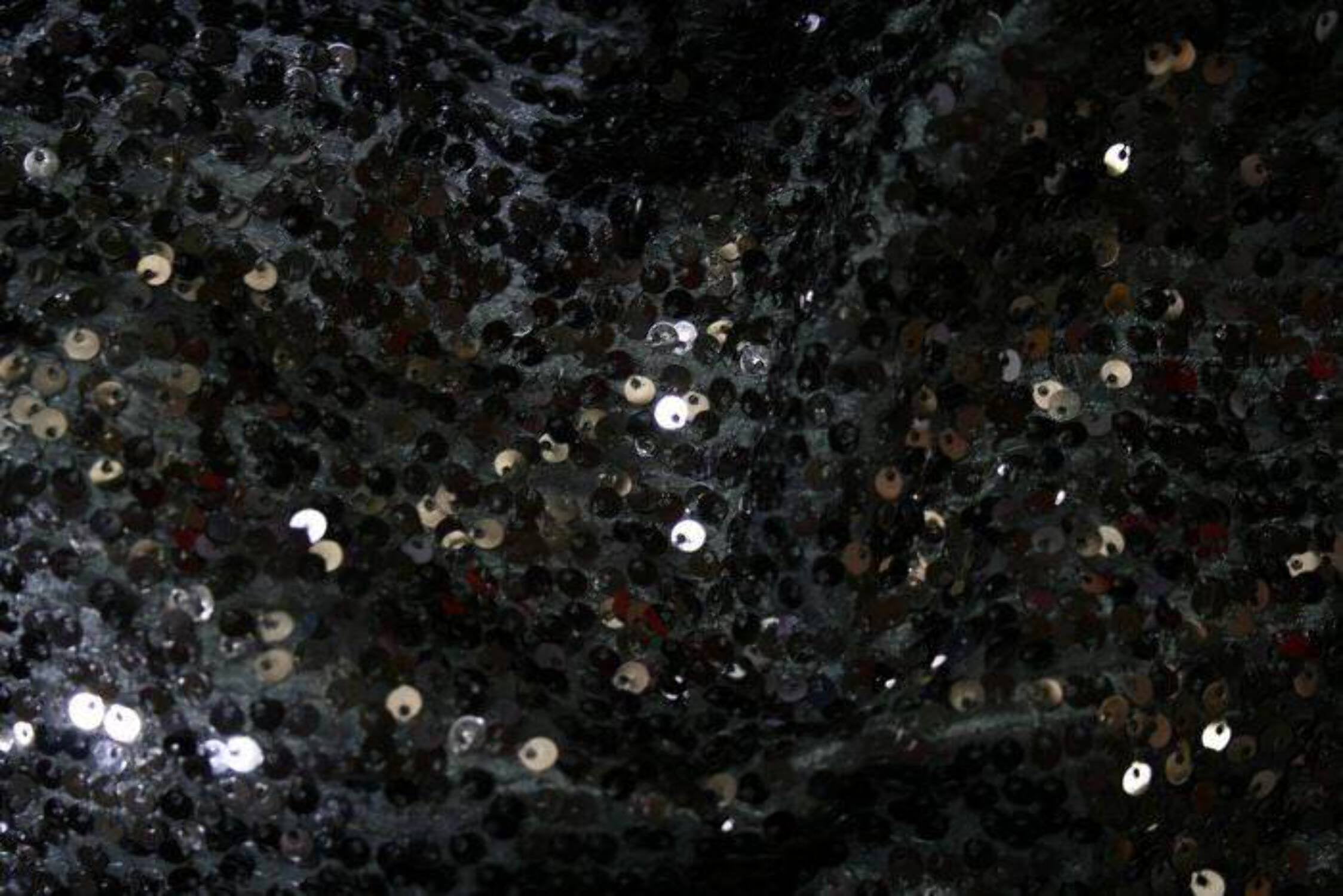 Milton Taffeta Sequin Fabric, 54 Inch. in Width, Black / Cut by the ...