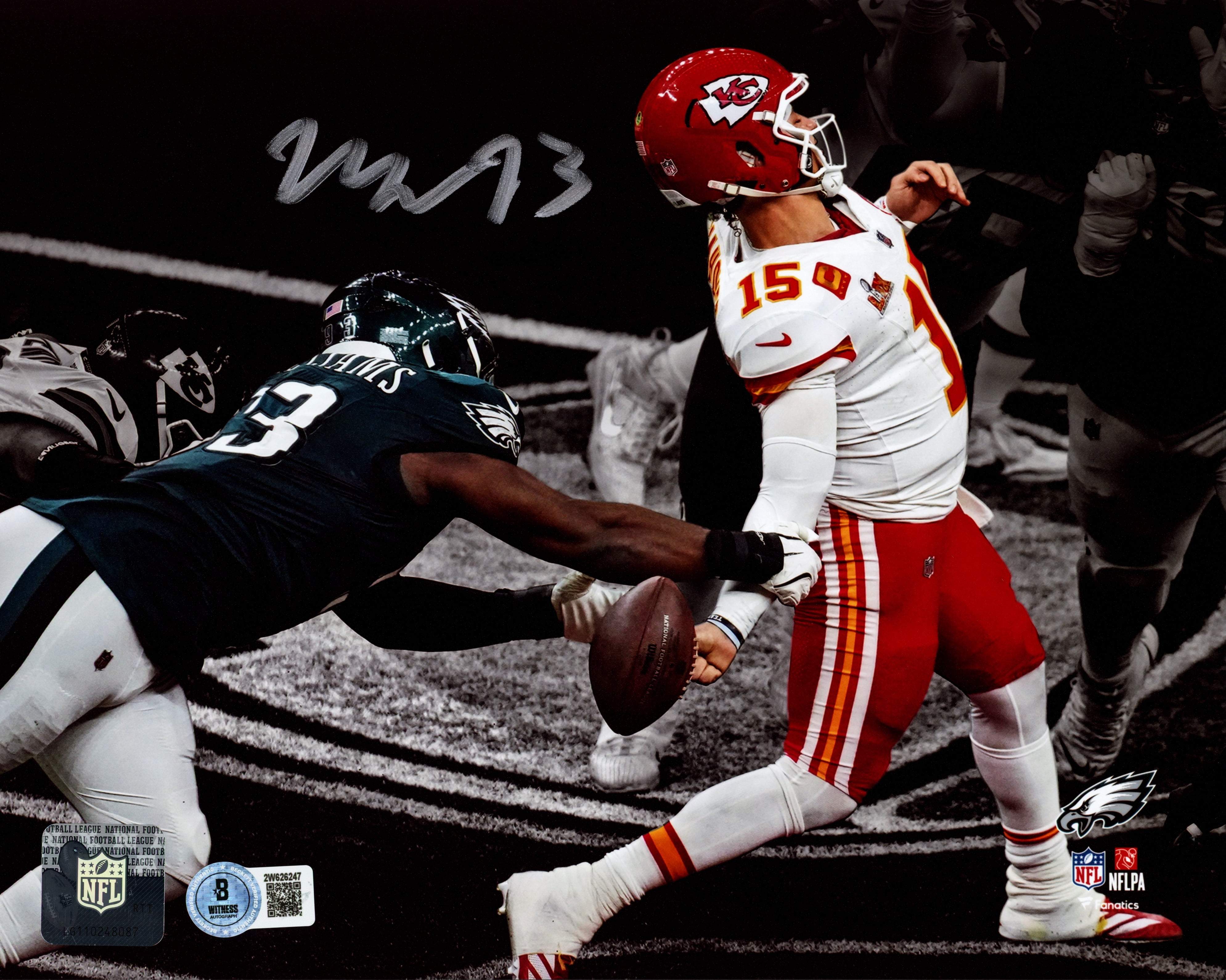 Milton Williams Autographed 8x10 Photo Philadelphia Eagles Super Bowl ...