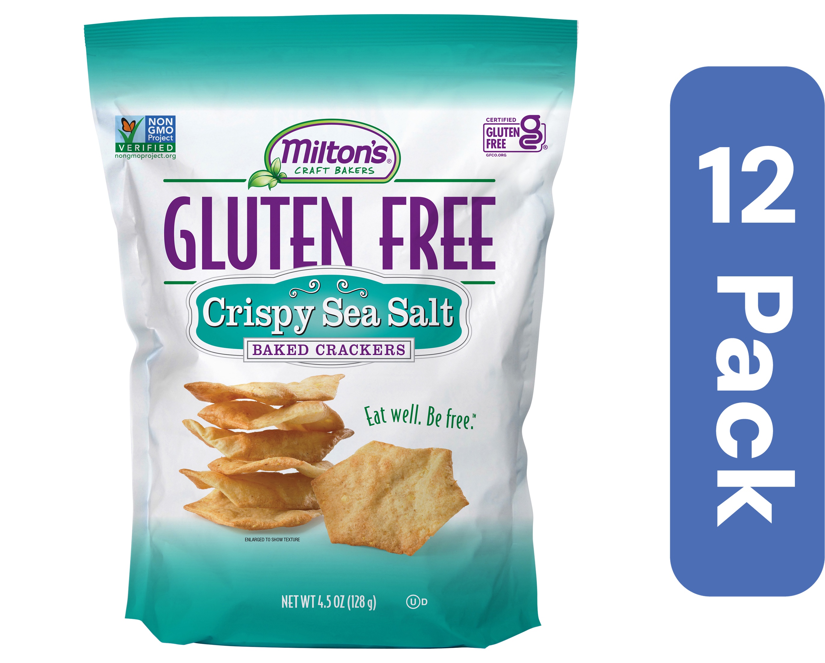 Milton's Baked Sea Salt Crackers 4.5 oz (Pack Of 12) - Walmart.com