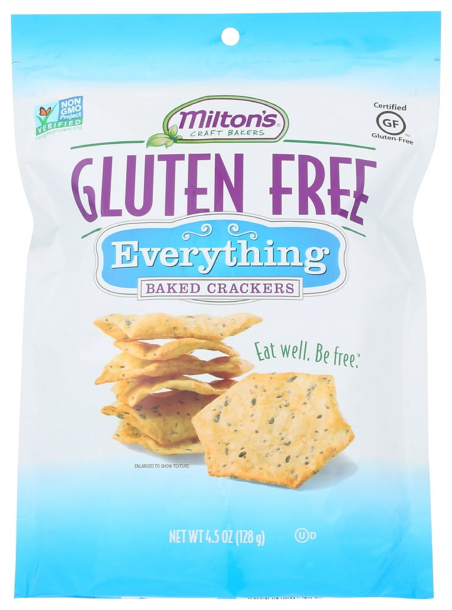 Milton's Craft Bakers Gluten Free Crackers - Everything, 4.5oz ...