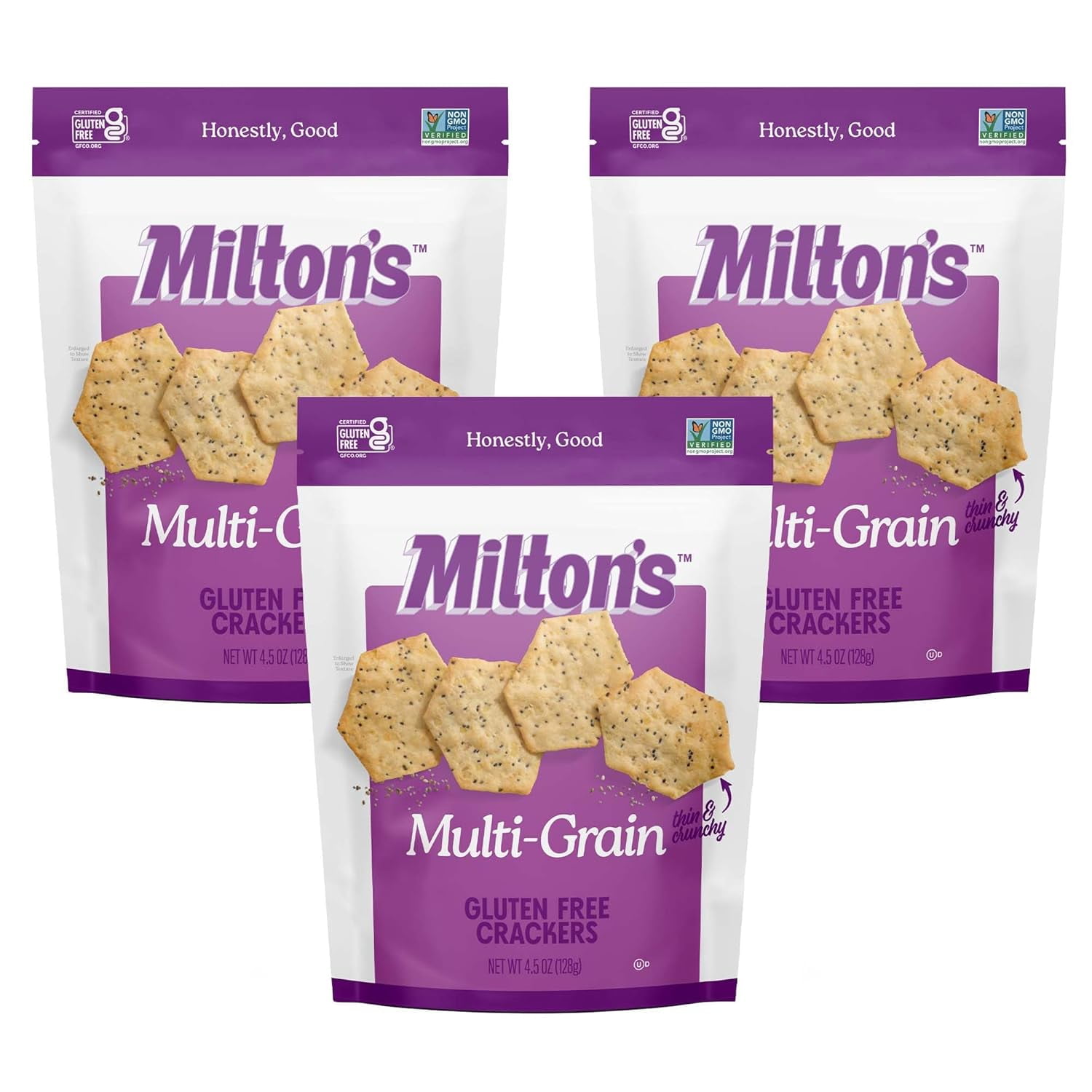 Milton's Craft Bakers Gluten Free Multi-Grain Crackers - Baked ...