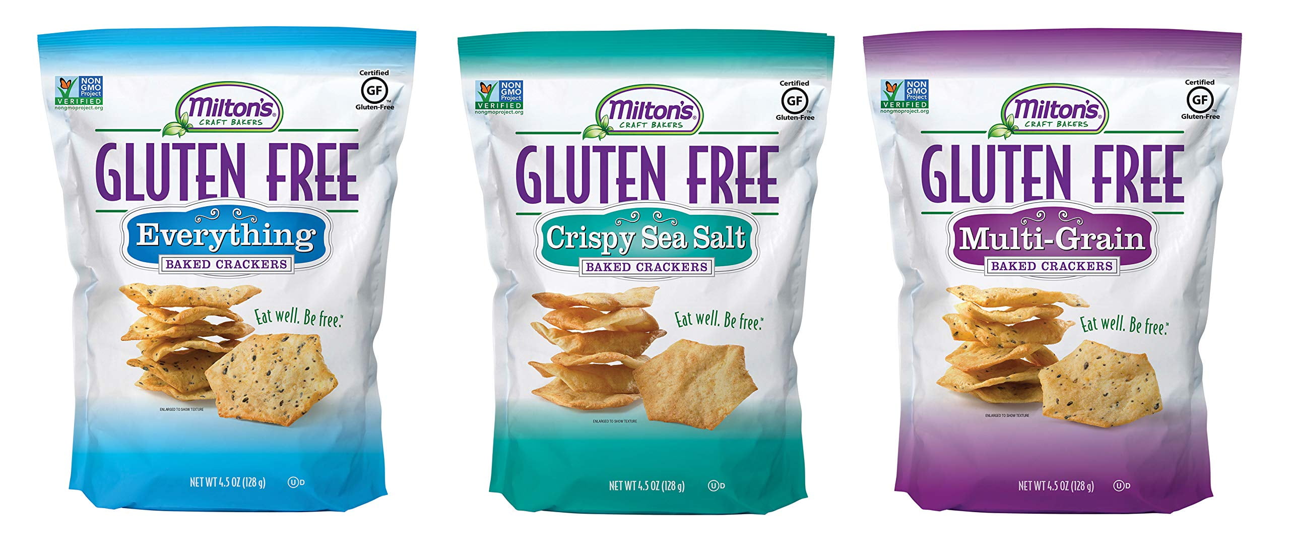 Milton’s Gluten Free Baked Crackers, 3 Flavor Variety Bundle. Crispy ... Milton’s Gluten Free Baked Crackers, 3 Flavor Variety Bundle. Crispy ...