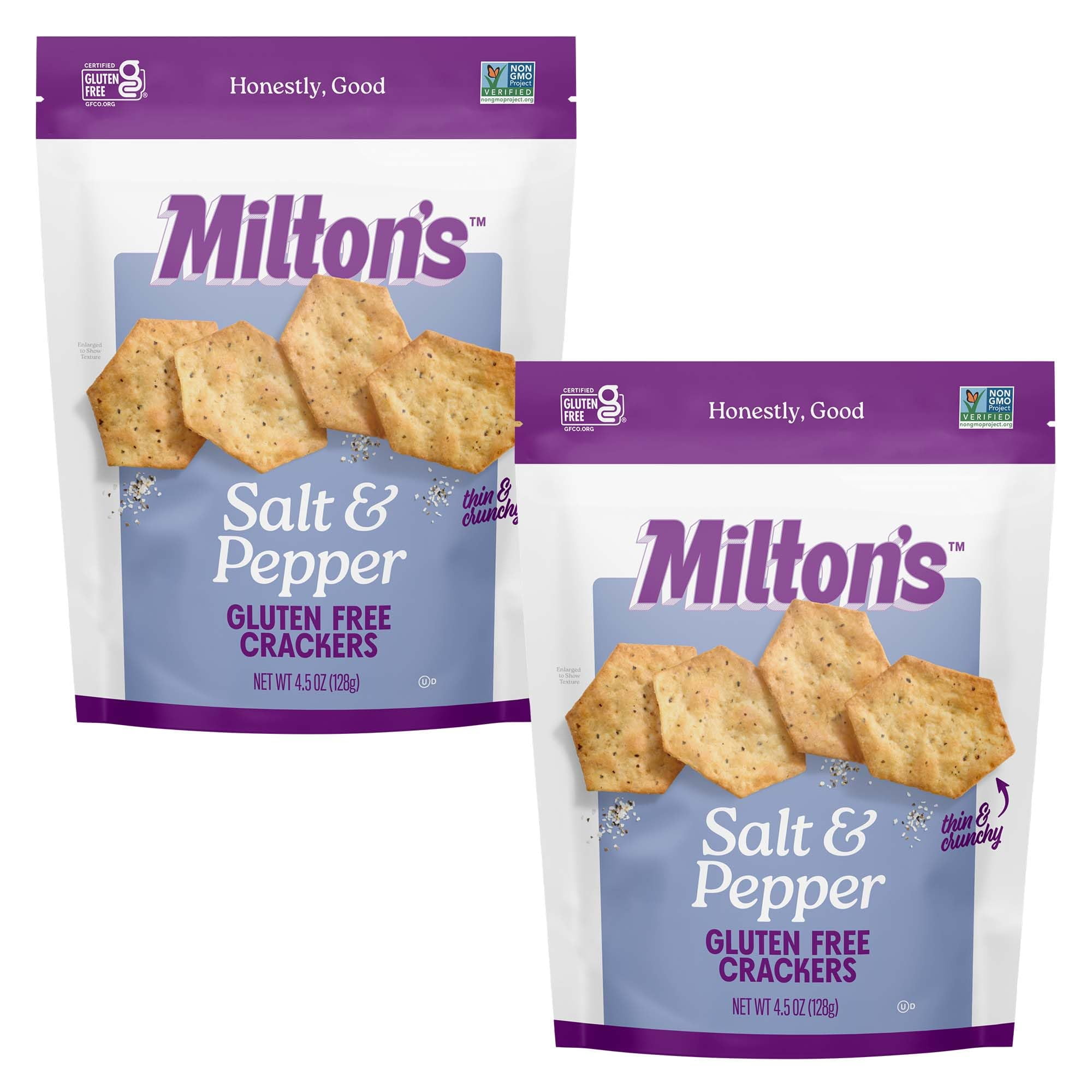 Milton’s Gluten Free Crackers, XEF1 Salt & Pepper - Non-GMO Project ...