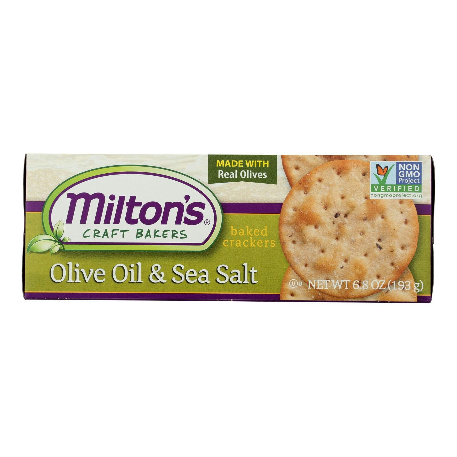 Milton's Gourmet Crackers Olive Oil Sea Salt 6.8 oz (Pack Of 8 ...