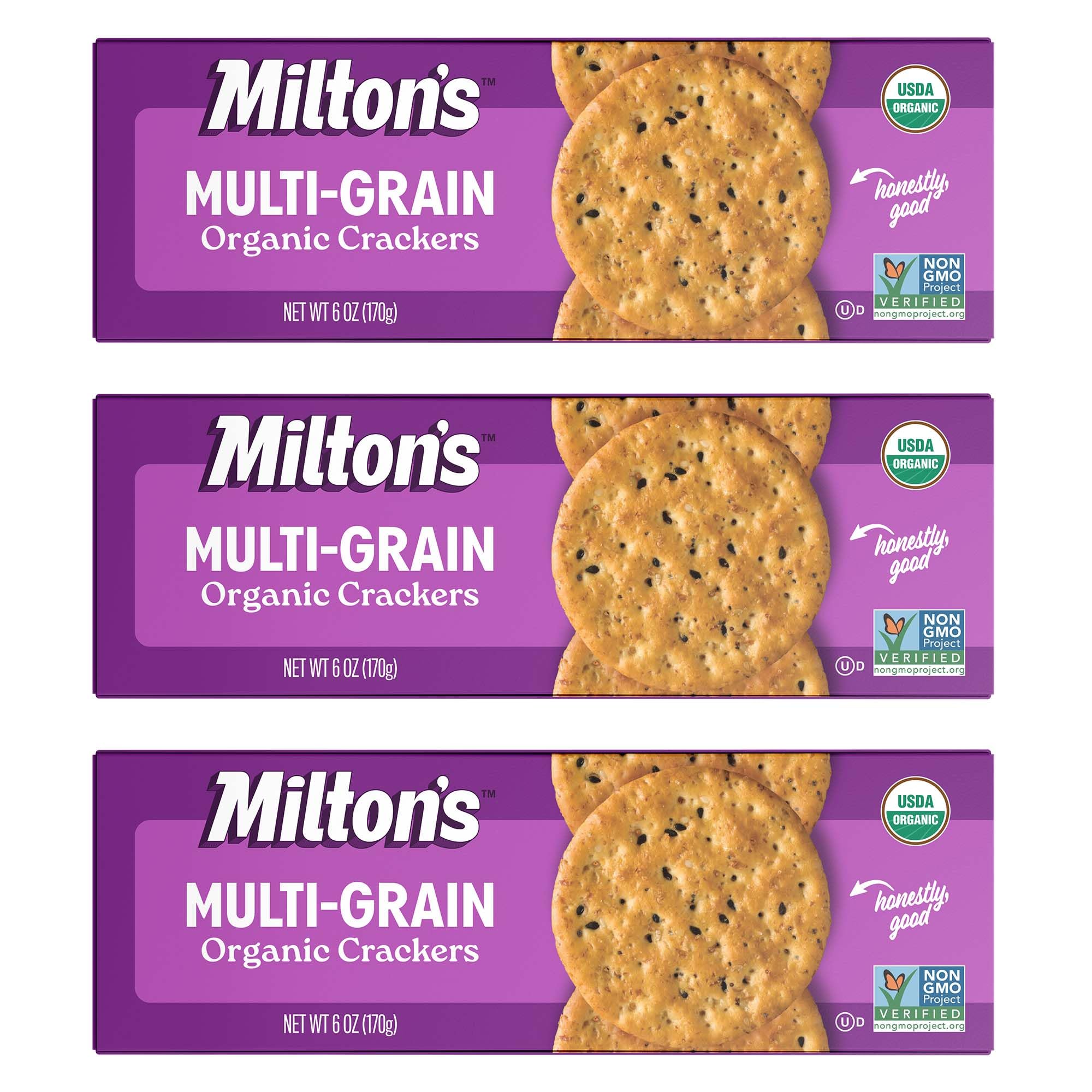 Milton's Organic Crackers, Multi-Grain AIF9 - Certified Organic, Non ...
