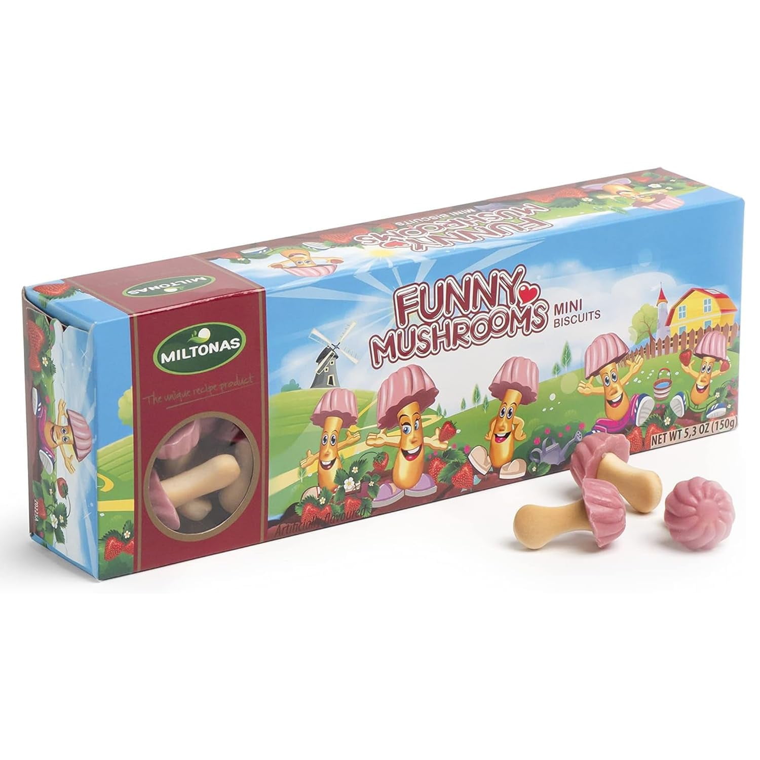 Miltonas Mini Mushroom Shaped TGF4 Strawberry Cookies - Funny ...