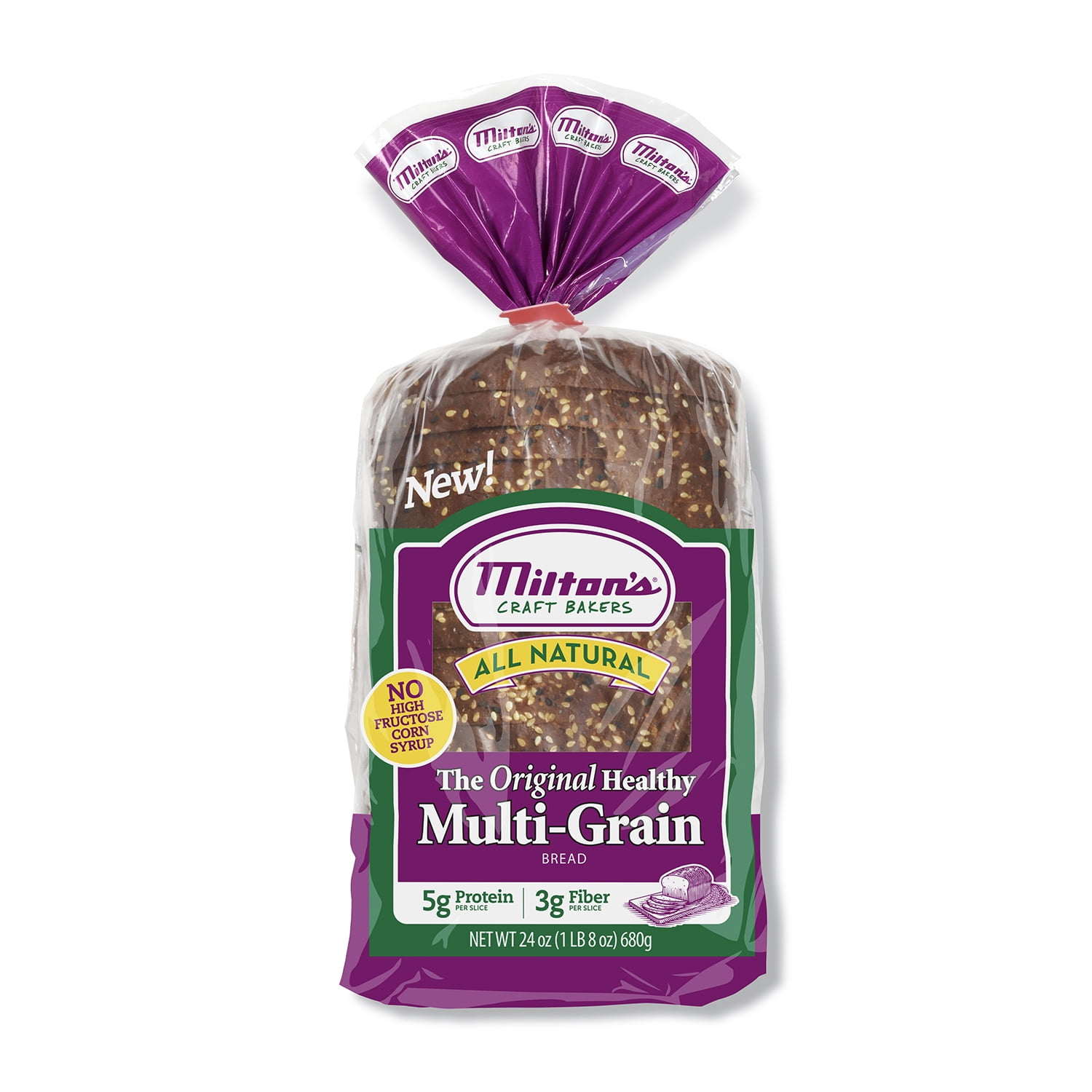 Miltons, Multi-Grain Bread, Sliced Sandwich Bread Loaf, 24 oz, Shelf ...