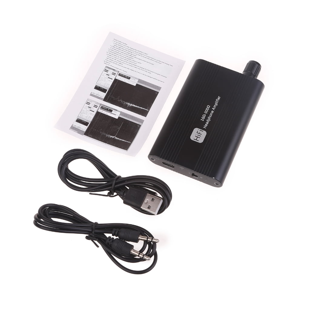 Milue 1 Set HiFi Headphone Amplifier 16-300Ω Portable Aluminum Alloy ...