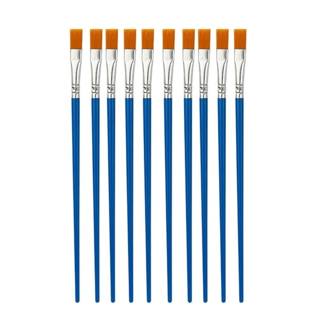 Milue 10 Pieces Art Paint Brush Round Pointed Nylon Acrylic Brush Sets ...
