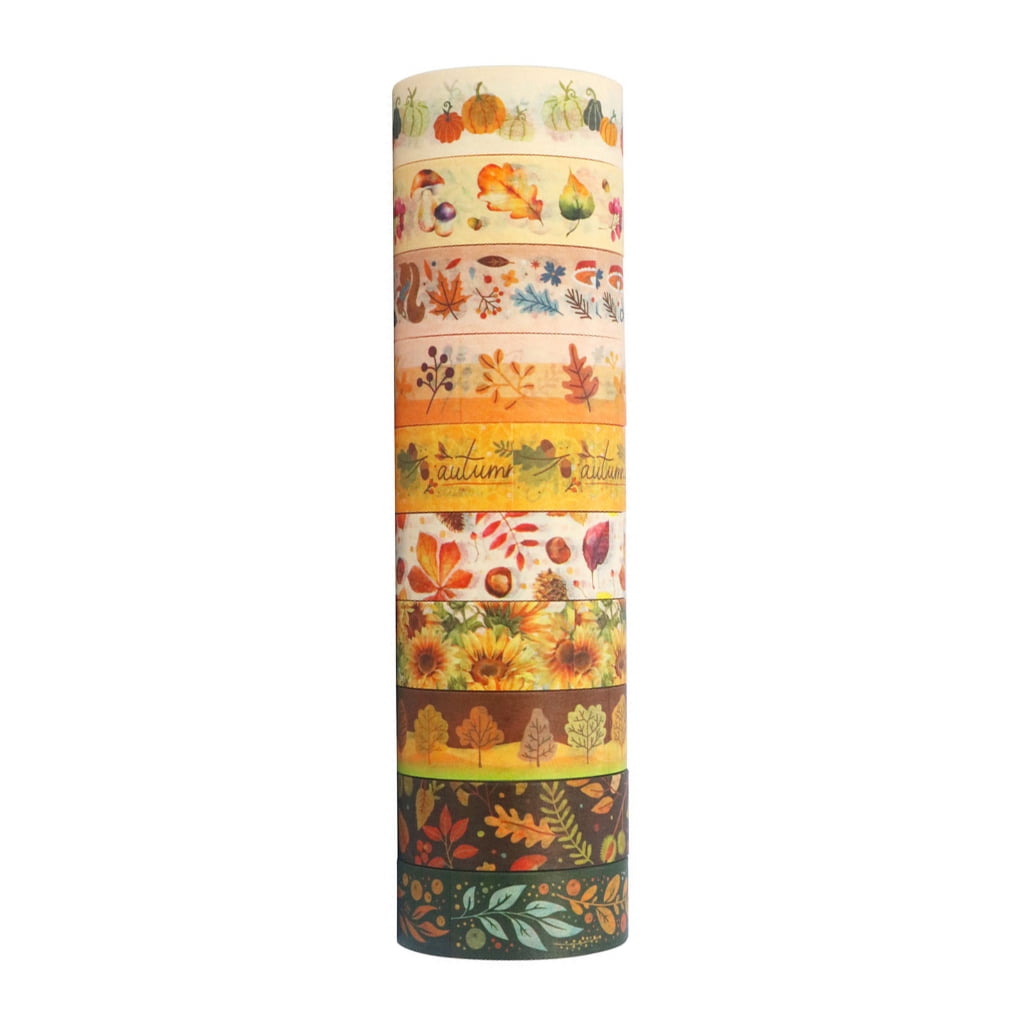Milue 10 Roll Paper Tape DIY Scrapbooking Masking Tapes Autumn Gifts ...