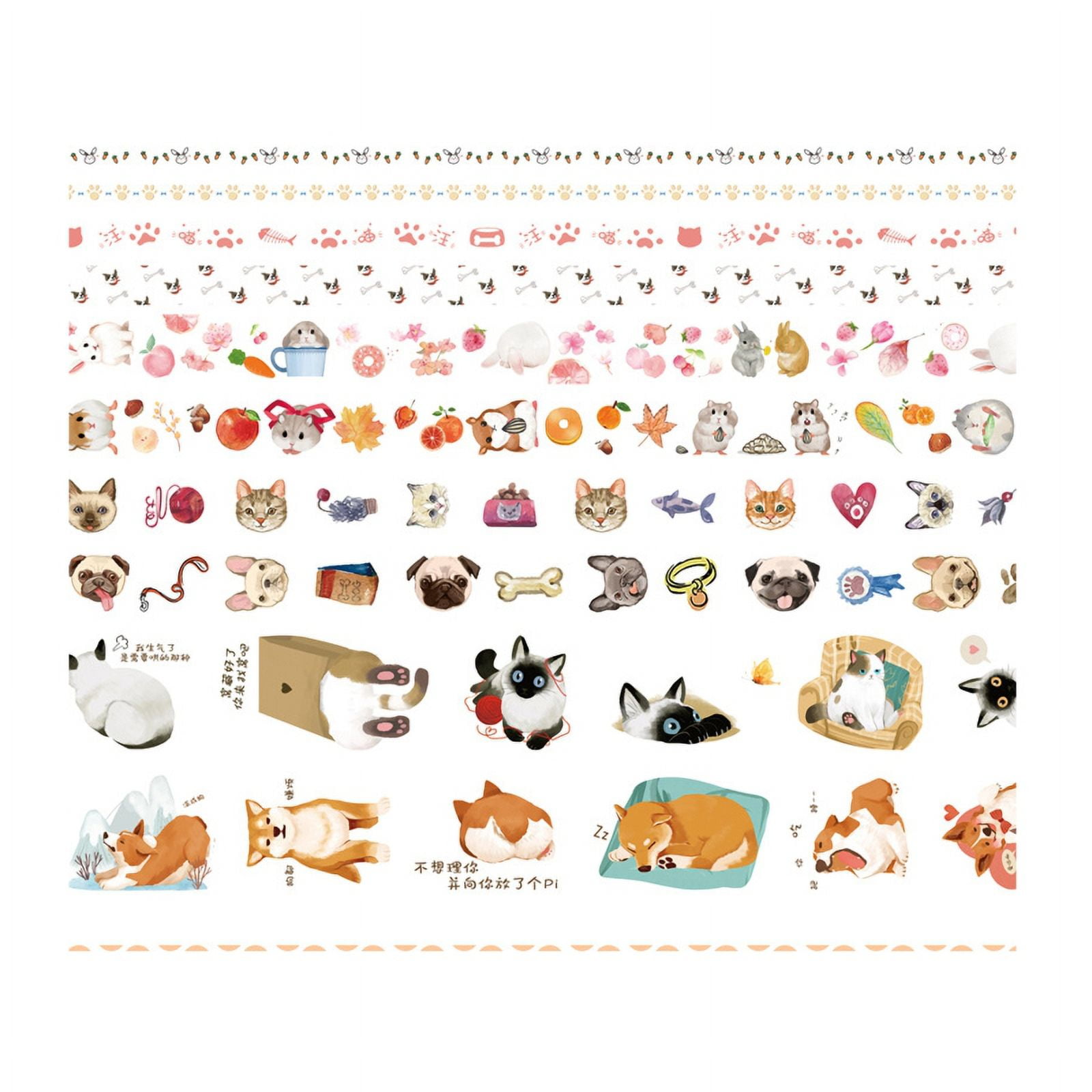 Milue 10 Rolls Aesthetic Masking Tape Washi Stickers Tape for Girl DIY ...