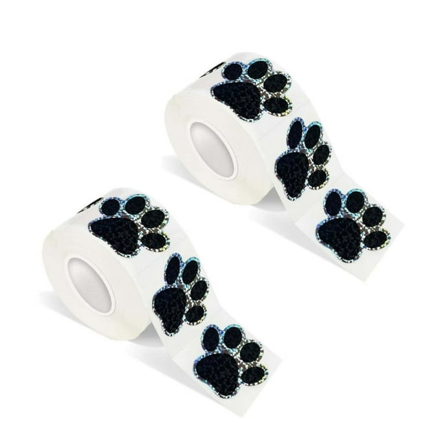Milue 1000 Pcs Dog Paw Label Stickers Self Adhesive Labels Gift ...