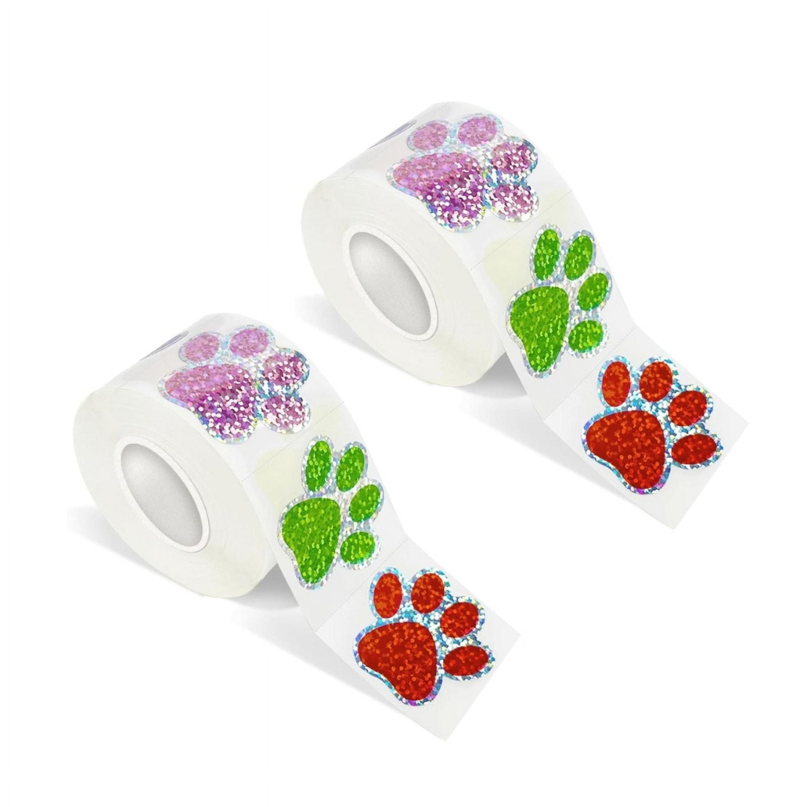 Milue 1000 Pcs Dog Paw Label Stickers Self Adhesive Labels Gift ...