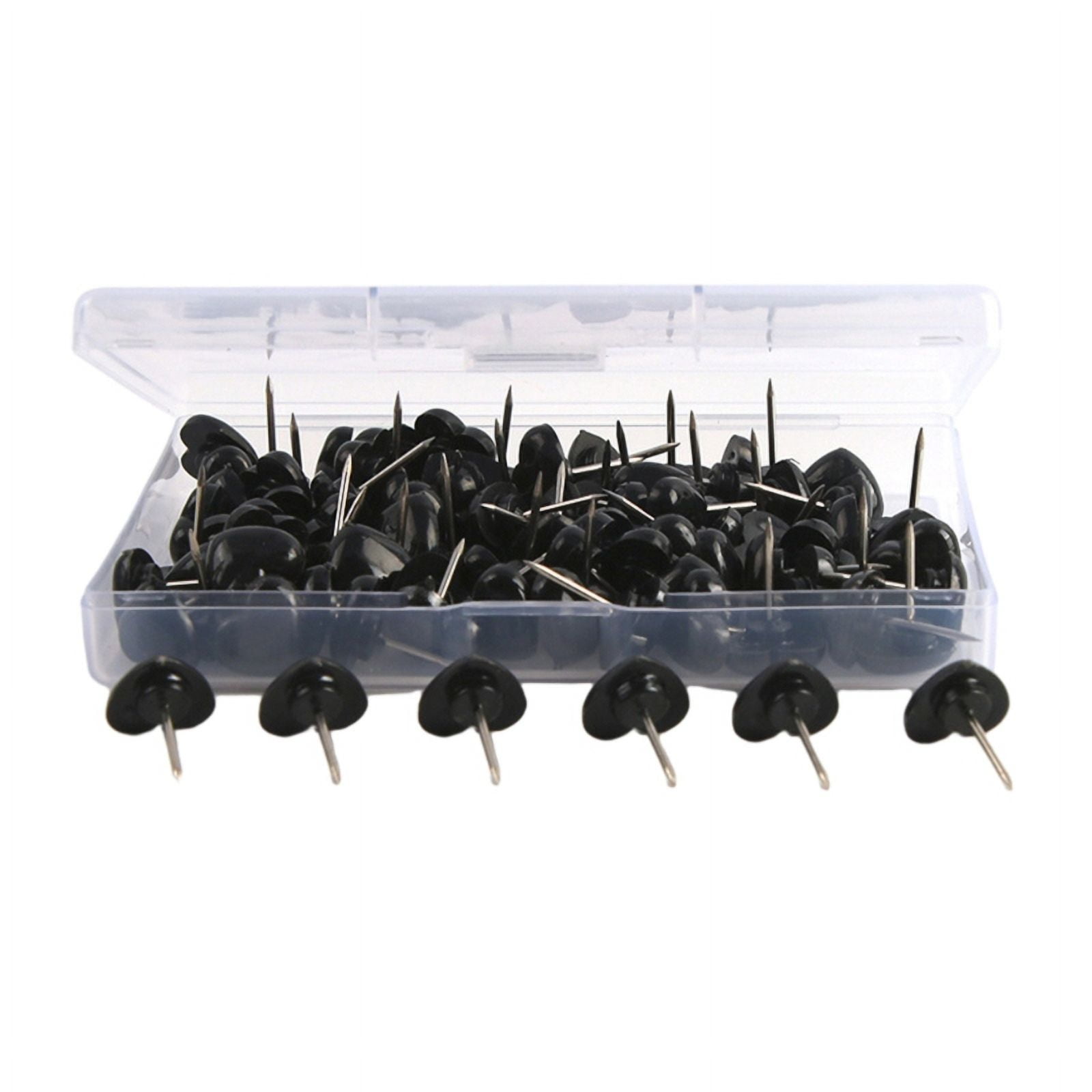 Milue 100Pcs Heart Pushpins with Box, Plastic Push Pins Colorful Map ...