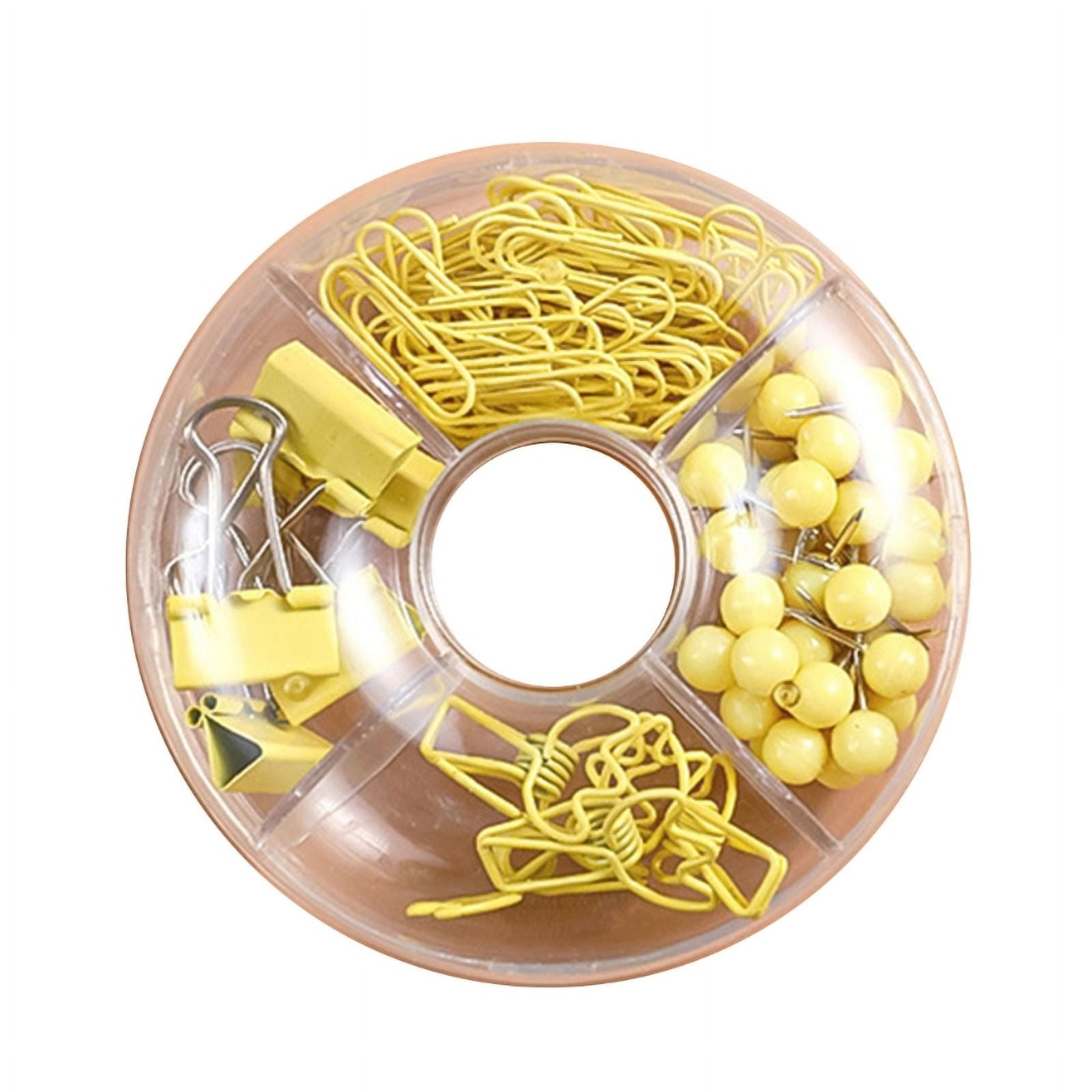 Milue 100Pcs/pack Push Pins, Paper Clips, Binder Clips Set Combination ...