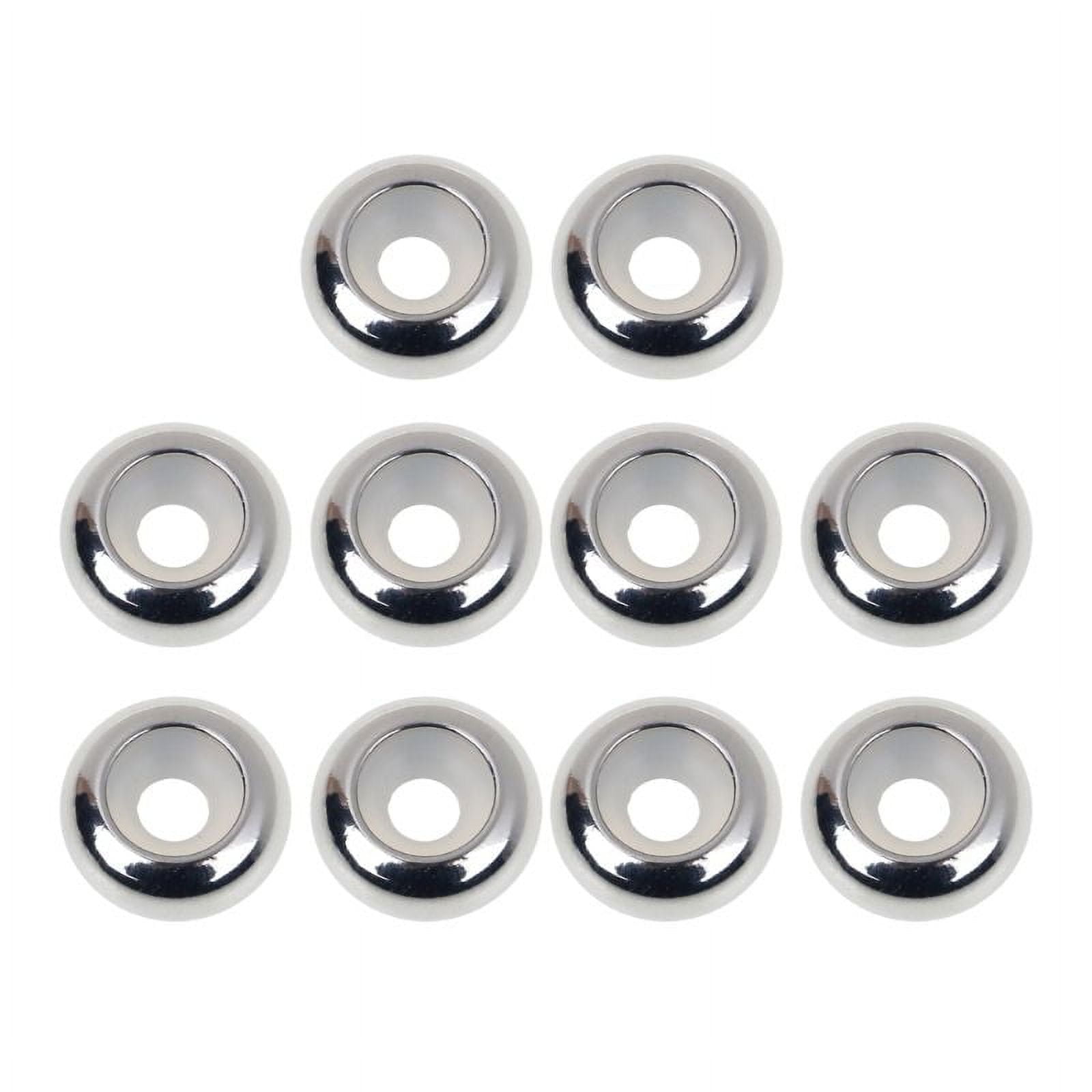 Milue 10Pcs Stainless Steel Rubber Insert Stopper Spacer Beads for Add ...