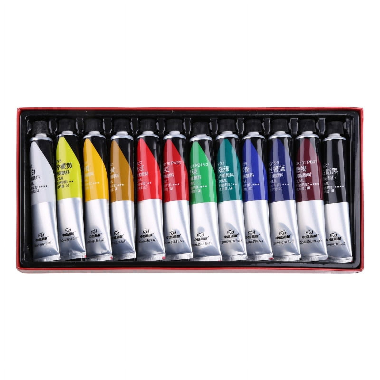 Milue 12/24 Colors Professional Acrylic Paint 20ml Drawing Painting ...