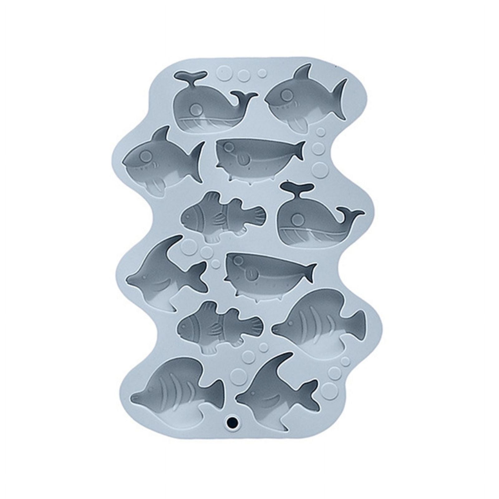 Milue 12 Cavity Marine Fish Fondant Mold Biscuits Mold DIY Cartoon ...
