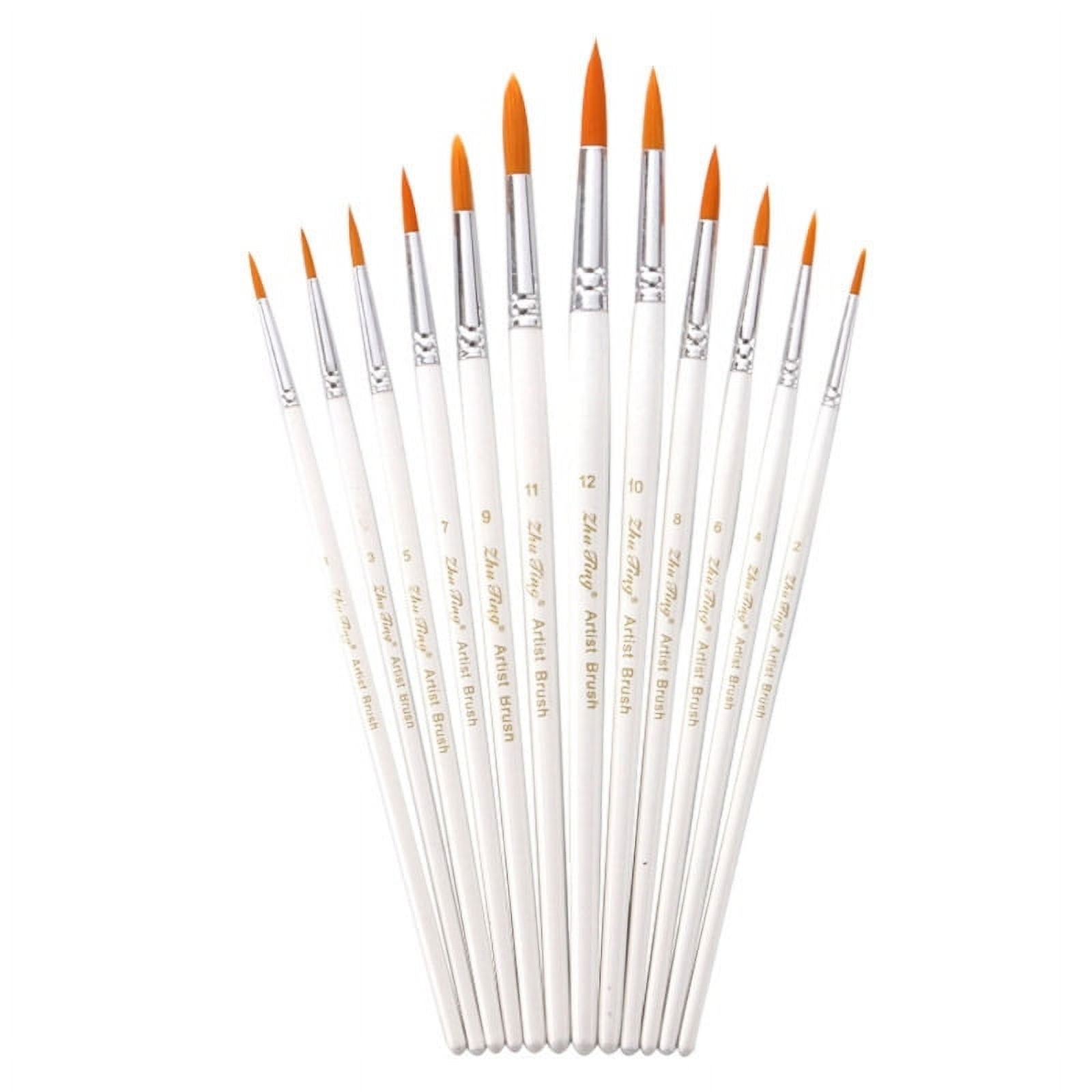 Milue 12 Pcs Acrylic Paint Brushes Watercolor Brushes Professional ...