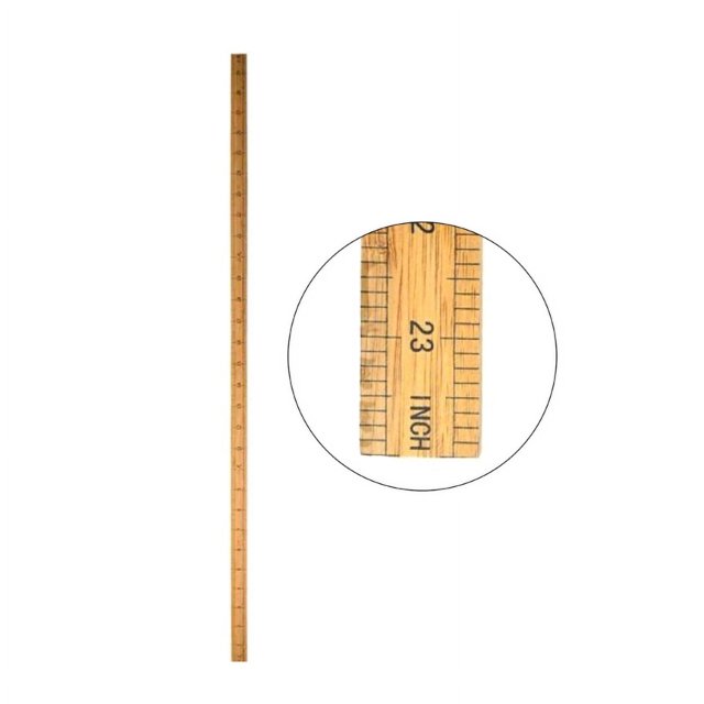 Milue 12Inch, 24Inch Wooden Ruler Wooden Measuring Ruler - Walmart.com