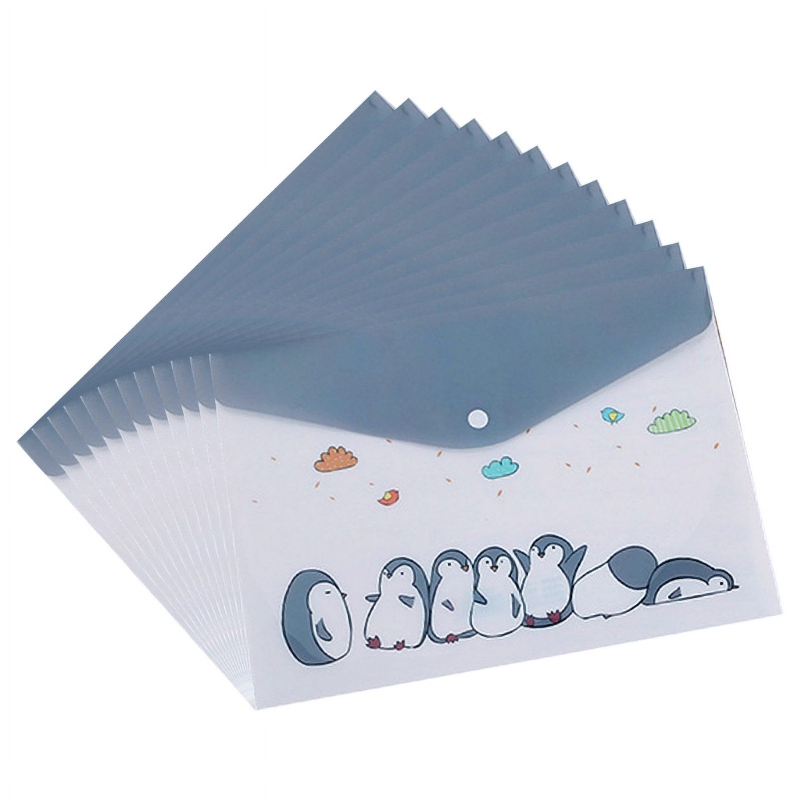 Milue 12Pcs Waterproof Document Folders Snap Button Closure A4 Folder ...