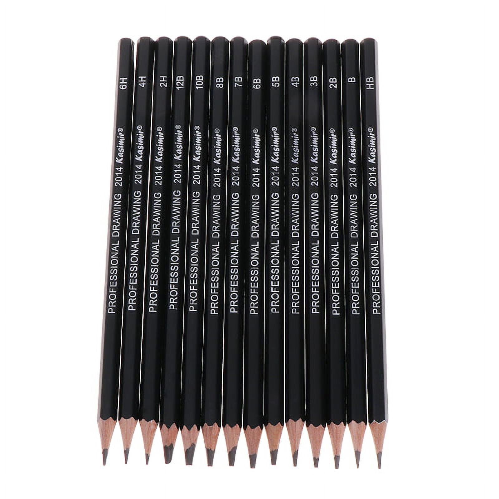 Milue 14 Pcs Sketch Art Drawing Pencil 12B 10B 8B 7B 6B 5B 4B 3B 2B 1B ...