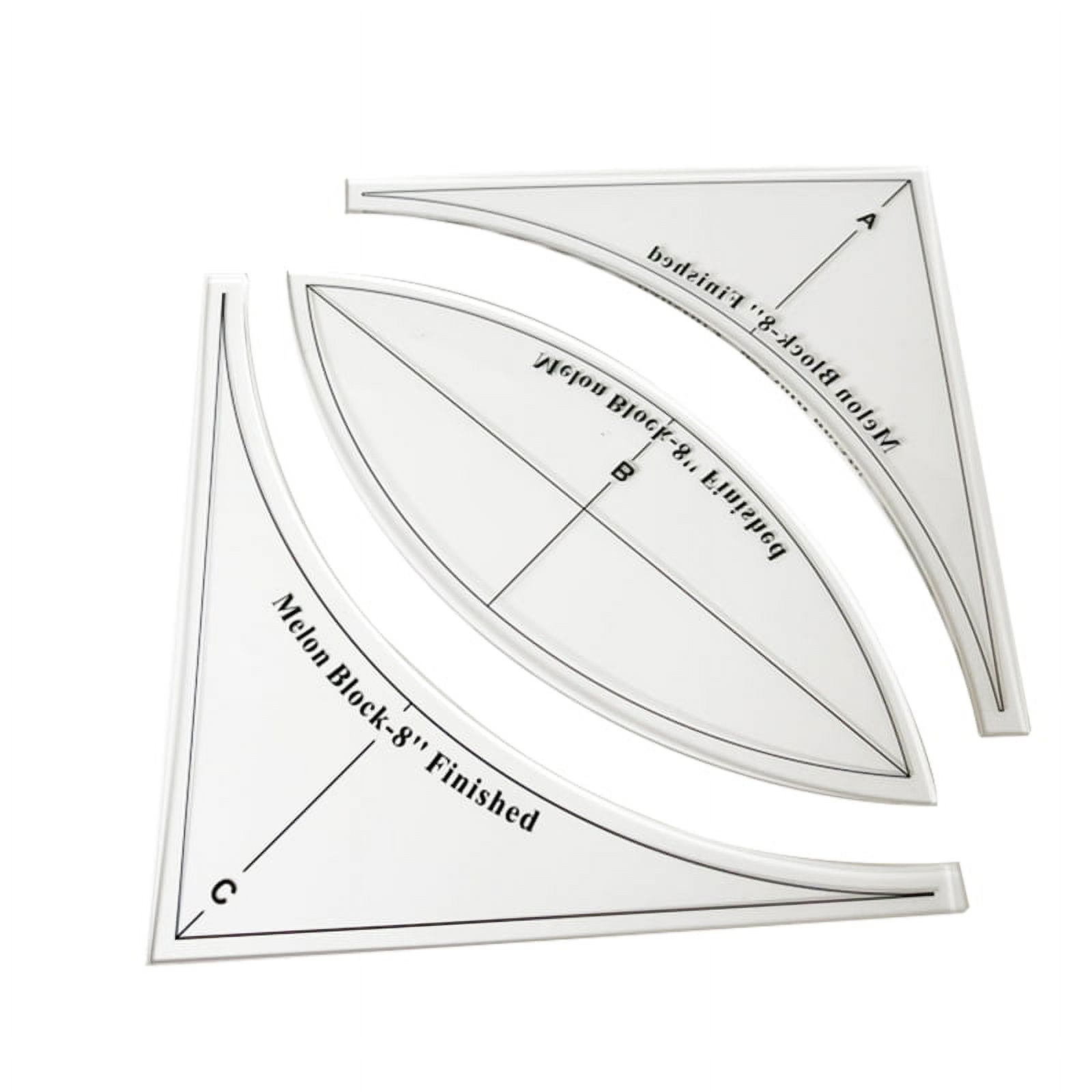 Milue 2/3pc Set Clear Patchwork Maker Kit for Quilting Rulers Free ...