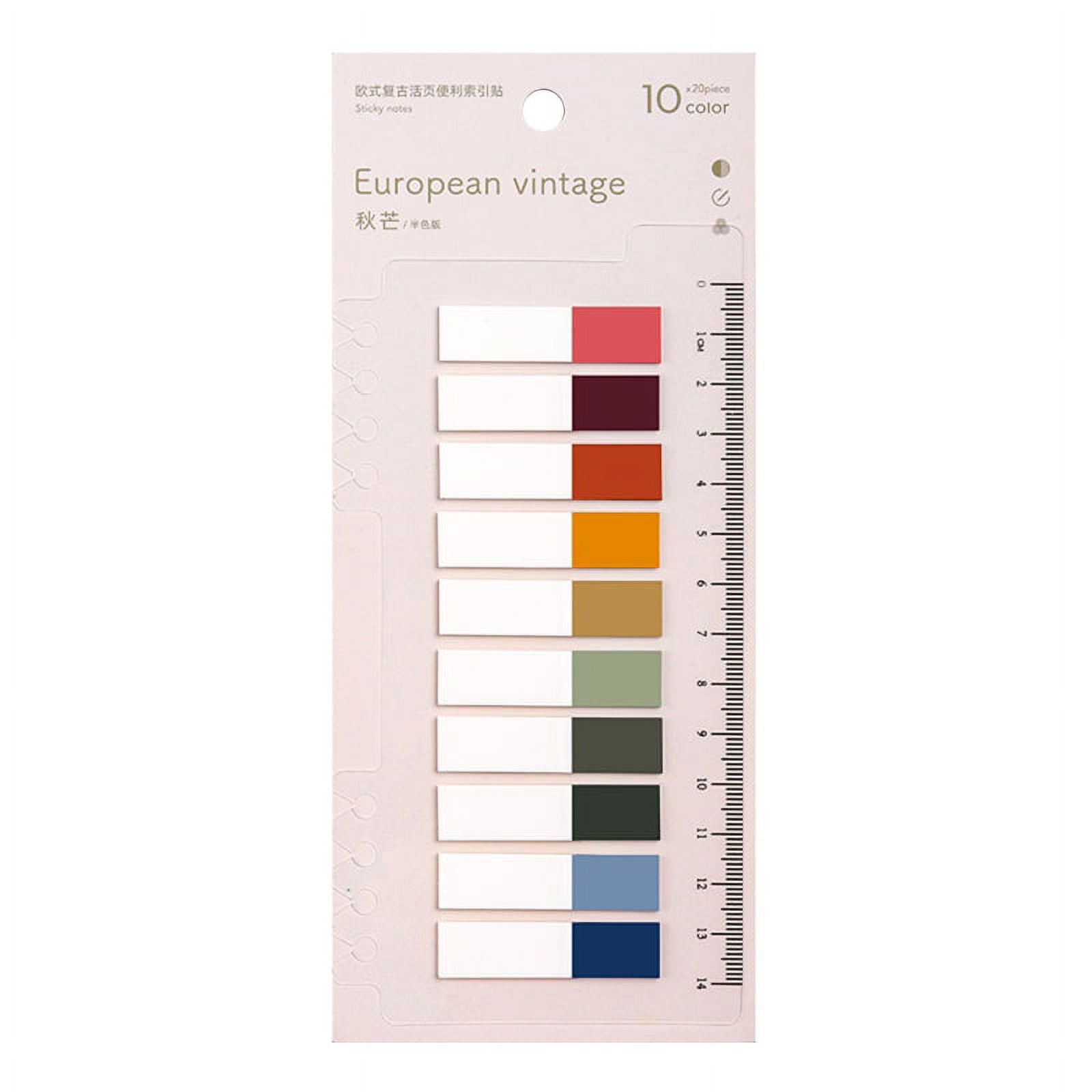 Milue 200Pcs Mini Index Stickers with Binder Divider Sticky Notes Flags ...