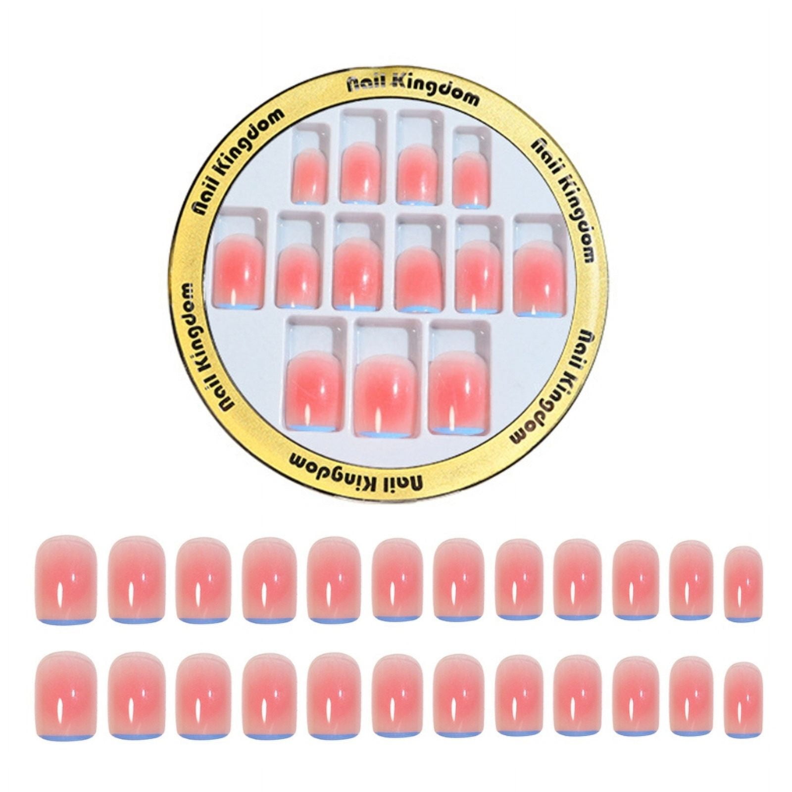 Milue 24 Pack Short Detachable Finished Fingernails Wearable False ...