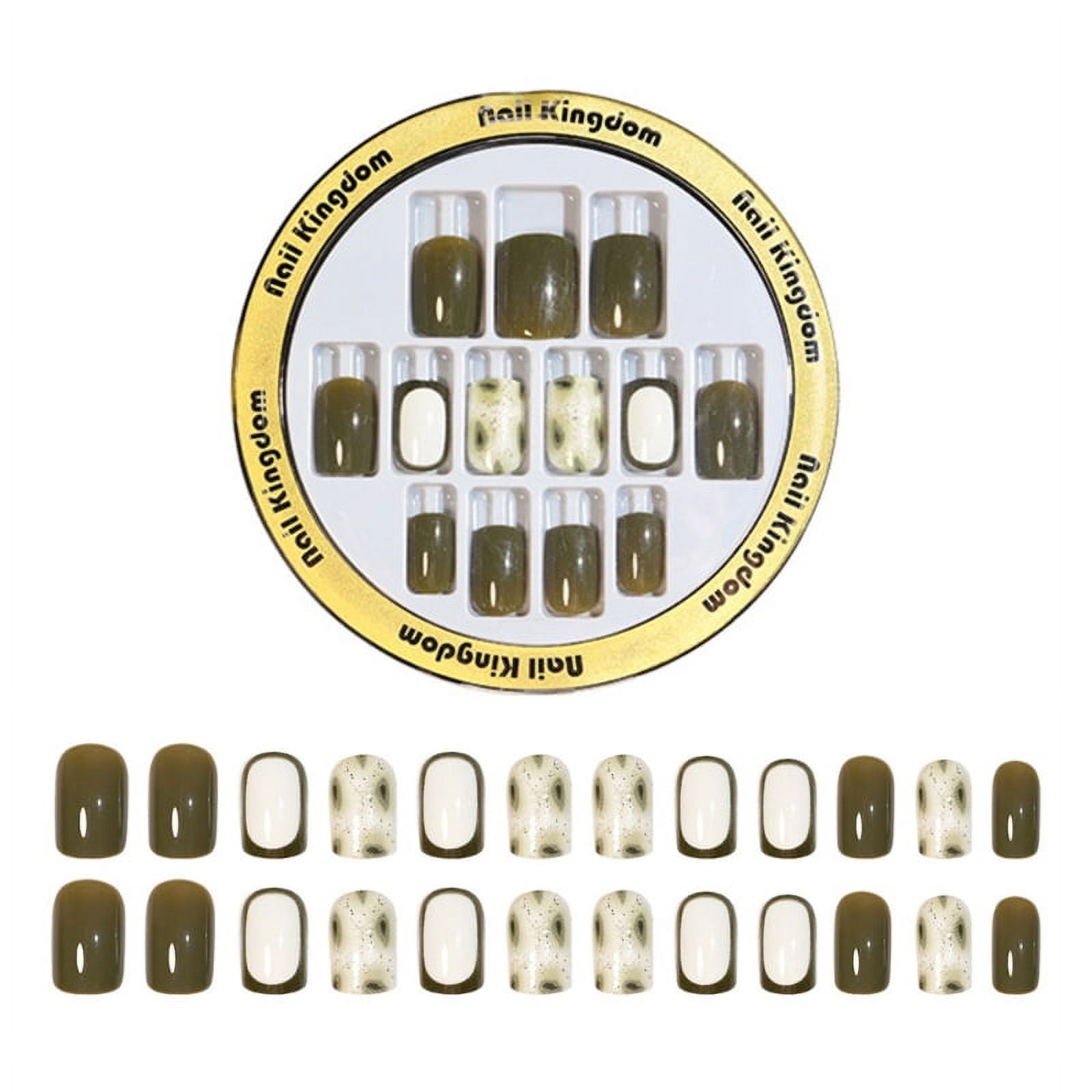 Milue 24 Pack Short Detachable Finished Fingernails Wearable False ...