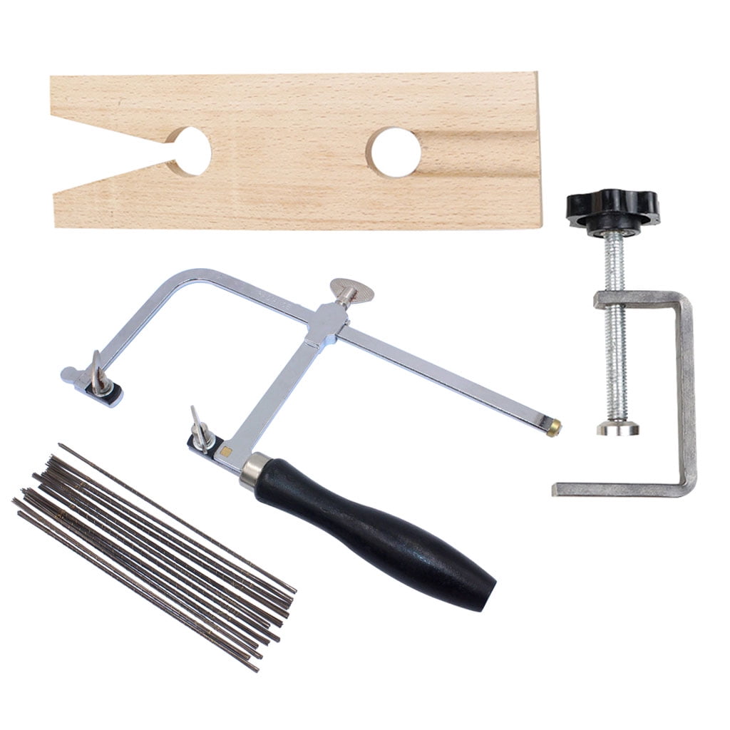 Milue 3-in-1 Professional Jeweler's Saw Set 144 Blades Wooden Pin Clamp ...
