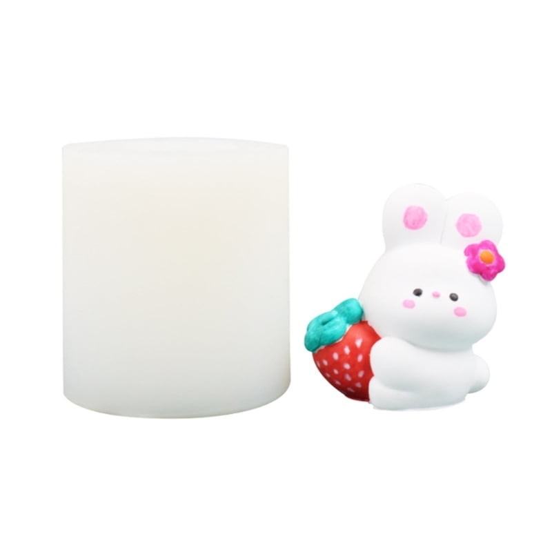 Milue 3D Cartoon Rabbit Silicone Mold Fondant Cake Border Moulds ...