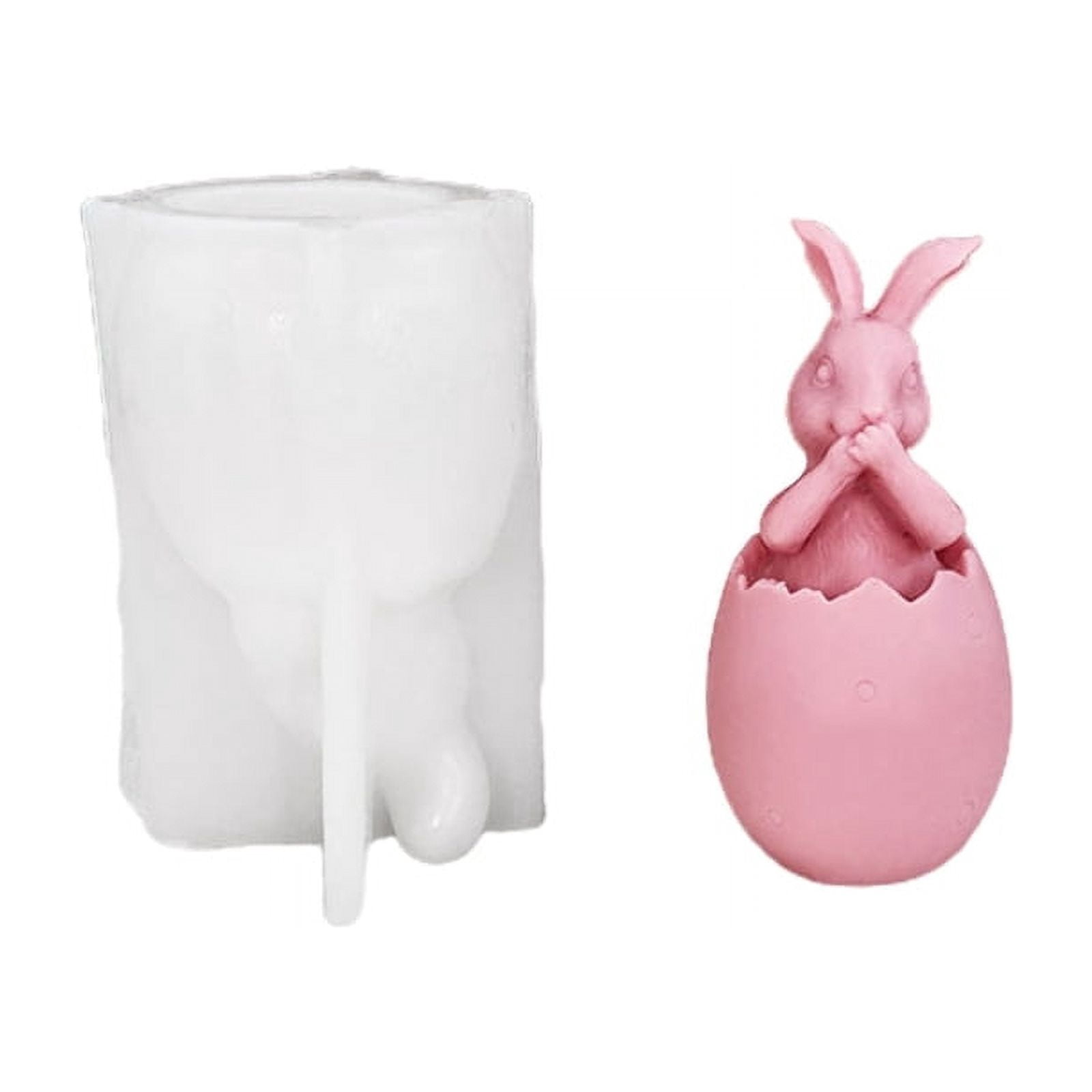 Milue 3D Easter Egg Rabbit Silicone Mold DIY Chocolate Cake Decorating ...