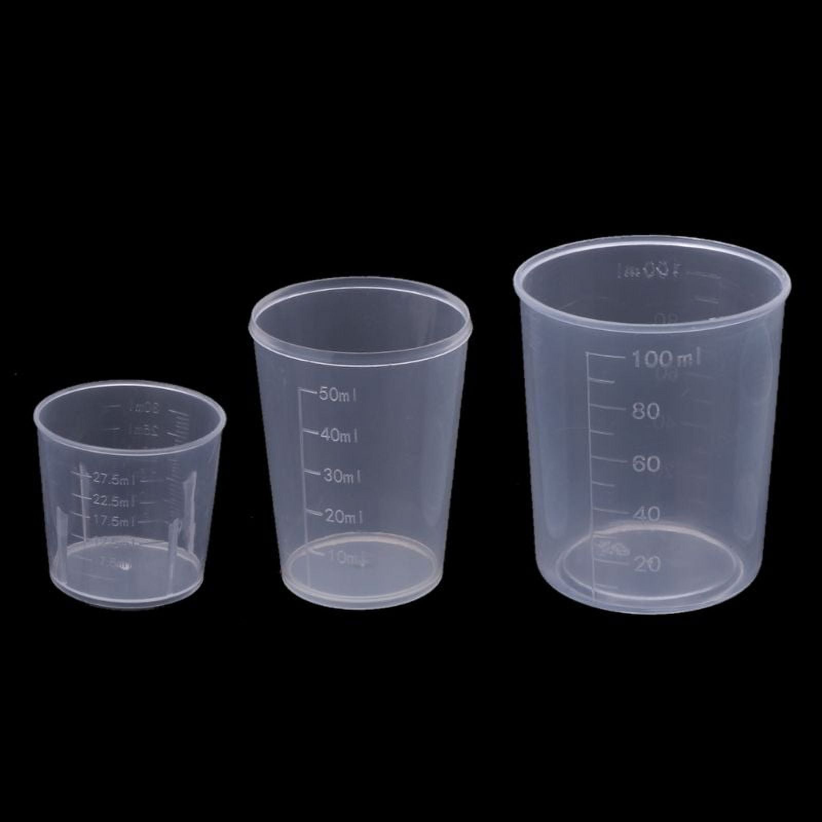 Milue 3Pcs/Set Mini Paint Epoxy Resin Mixing Cups Plastic Measuring ...