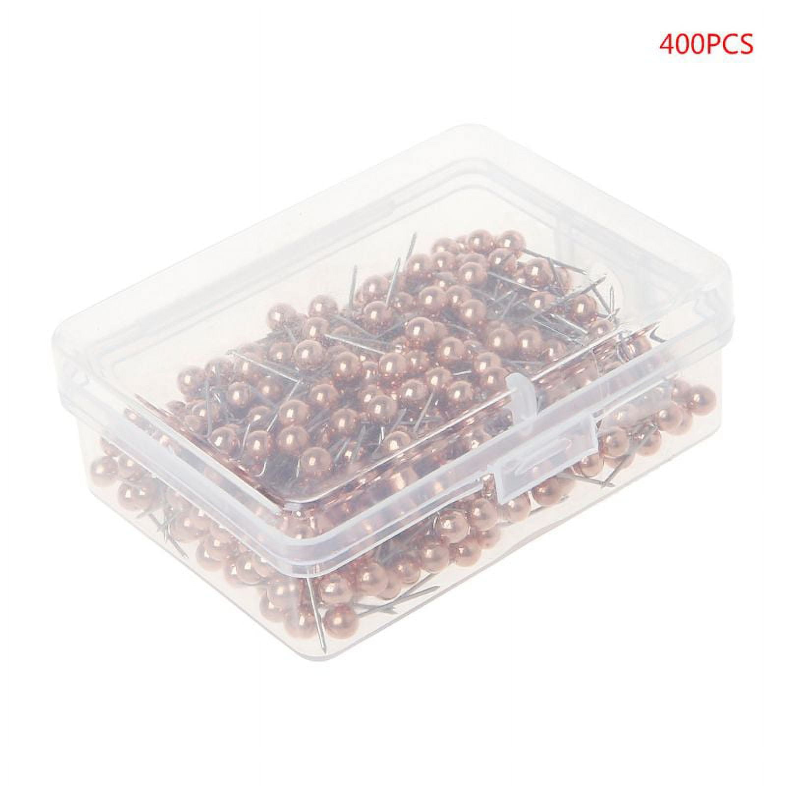 Milue 400pcs Round Plastic for Head Steel Point Push Pins Map Thumb ...