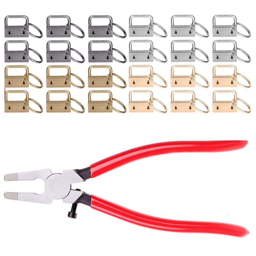 Milue 40pcs 25mm for Key Fob Keychain Hardware with Pliers Tool for ...