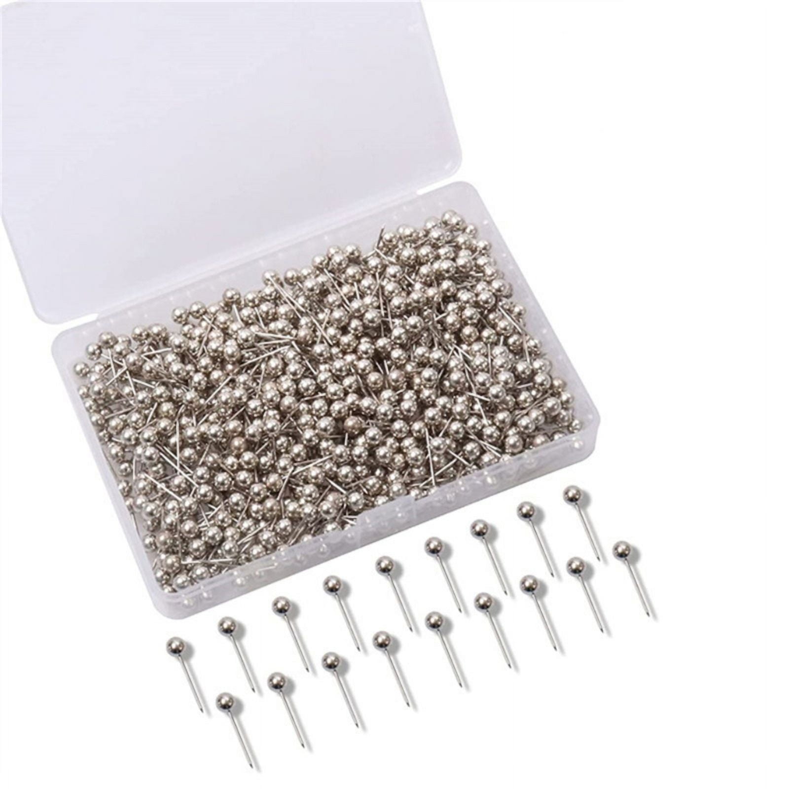 Milue 480/500Pcs Metallic Push Pins Ball-shape Pushpin Map Pin for ...