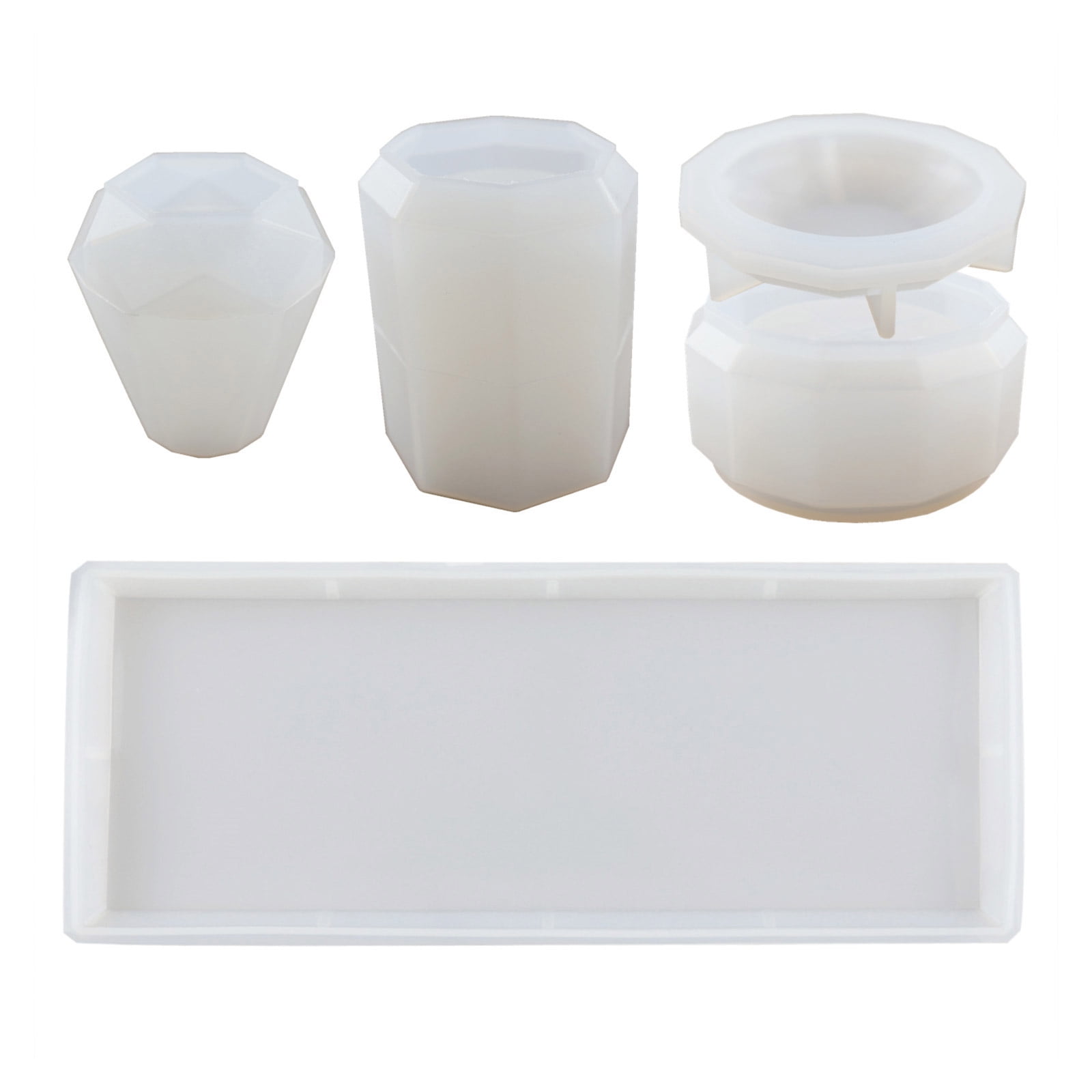 Milue 4Pcs Resin Molds for Bathroom Accessories Set Silicone Molds for ...