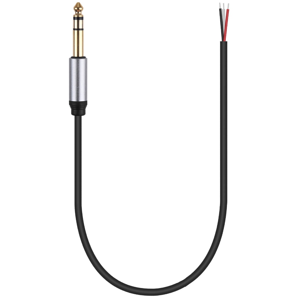 Milue 6.35mm 1/4" Mono TRS Male Plug to Bare Wire stereo Speaker Guitar ...