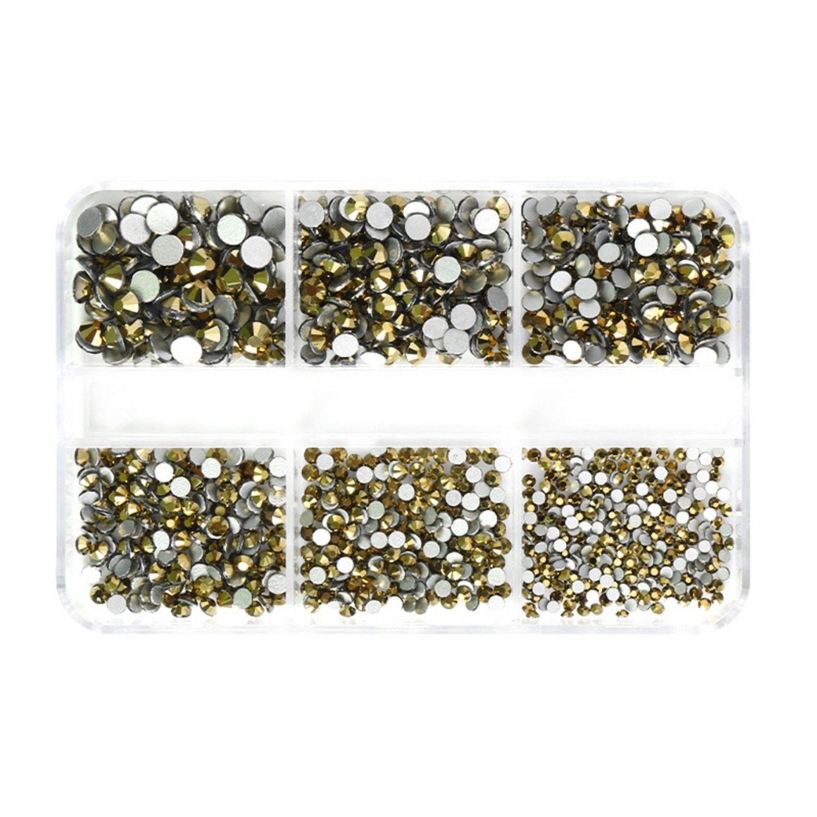 Milue 6 Grids 3D Crystal Nails Jewelry DIY Manicure Decals Crystal Gems ...