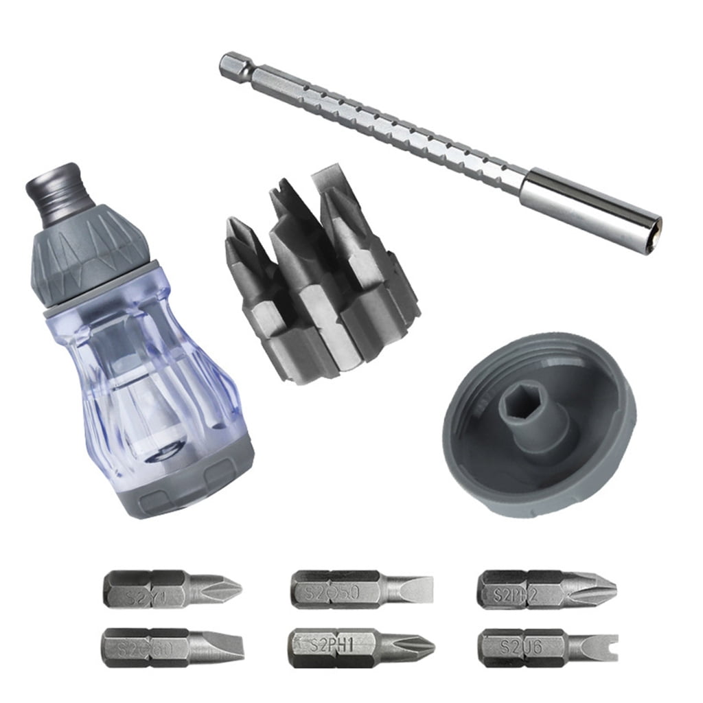 Milue 6 in 1 Precision Ratchet Screwdriver Combo Set Multifunctional ...