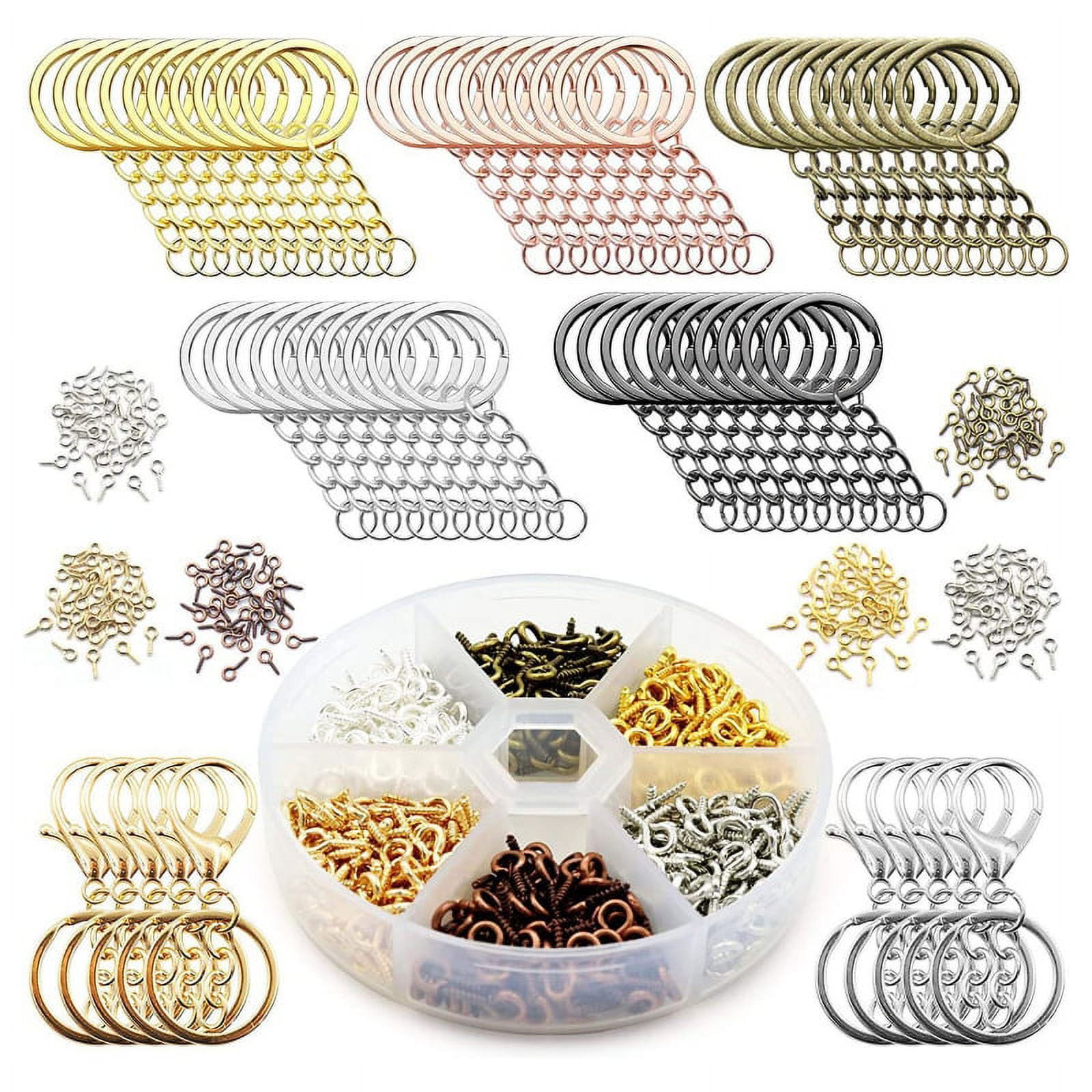 Milue 660Pieces Keychain Rings Set Crafts DIY for Key Chain Making ...